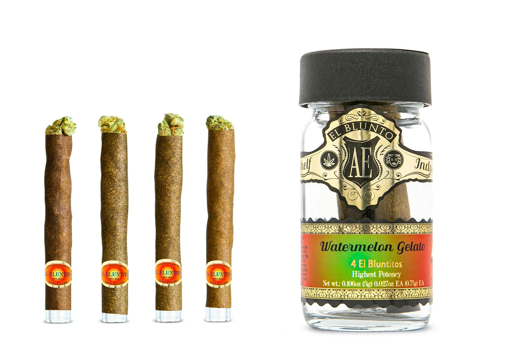El Bluntito - 4-Pack - Watermelon Gelato - 4 x .75G [Mini Blunt Pack ...