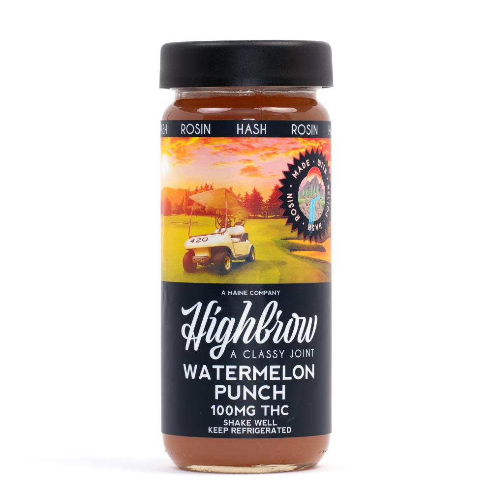 Highbrow Hash Rosin Watermelon Punch Drink 100mg - Medical - Highbrow