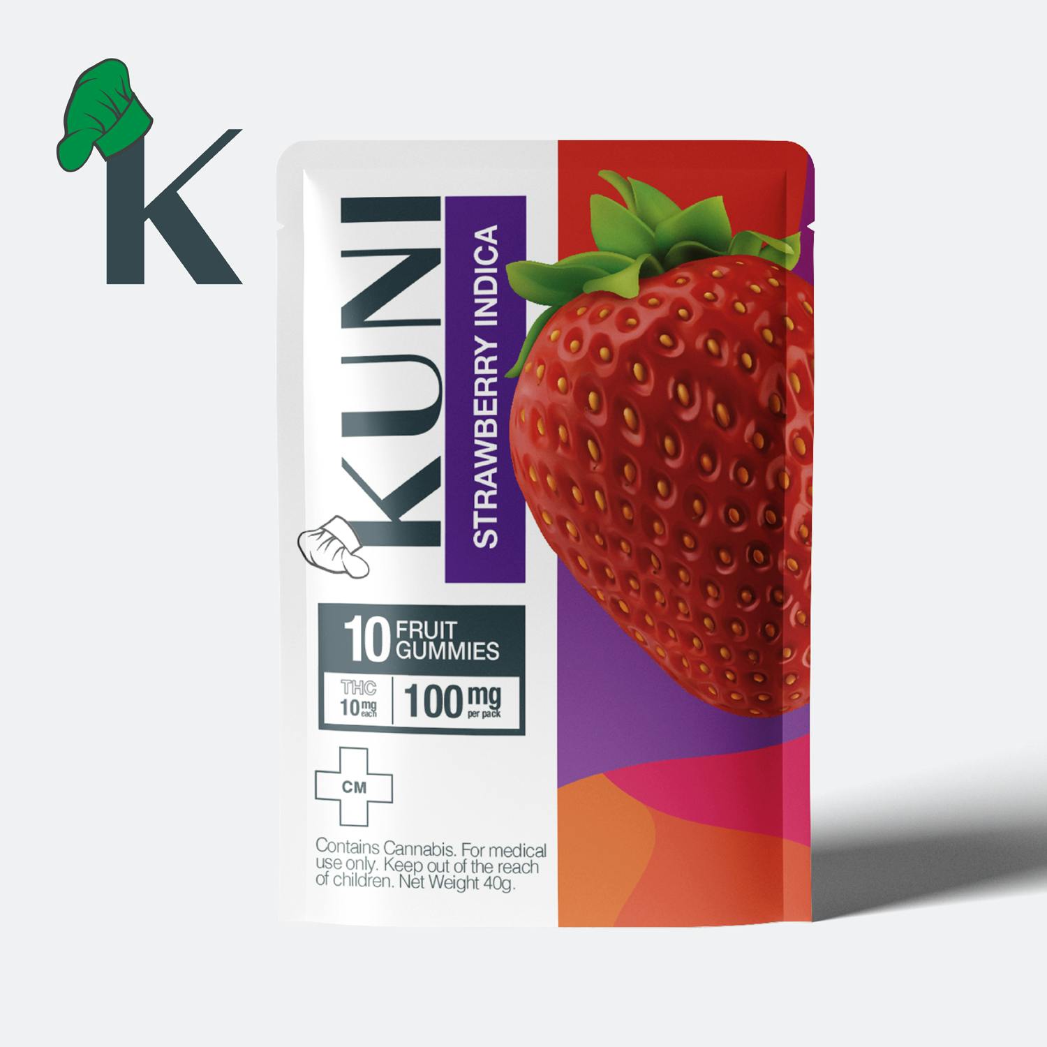 Strawberry Gummies 10mg Indica 100mg - KUNI