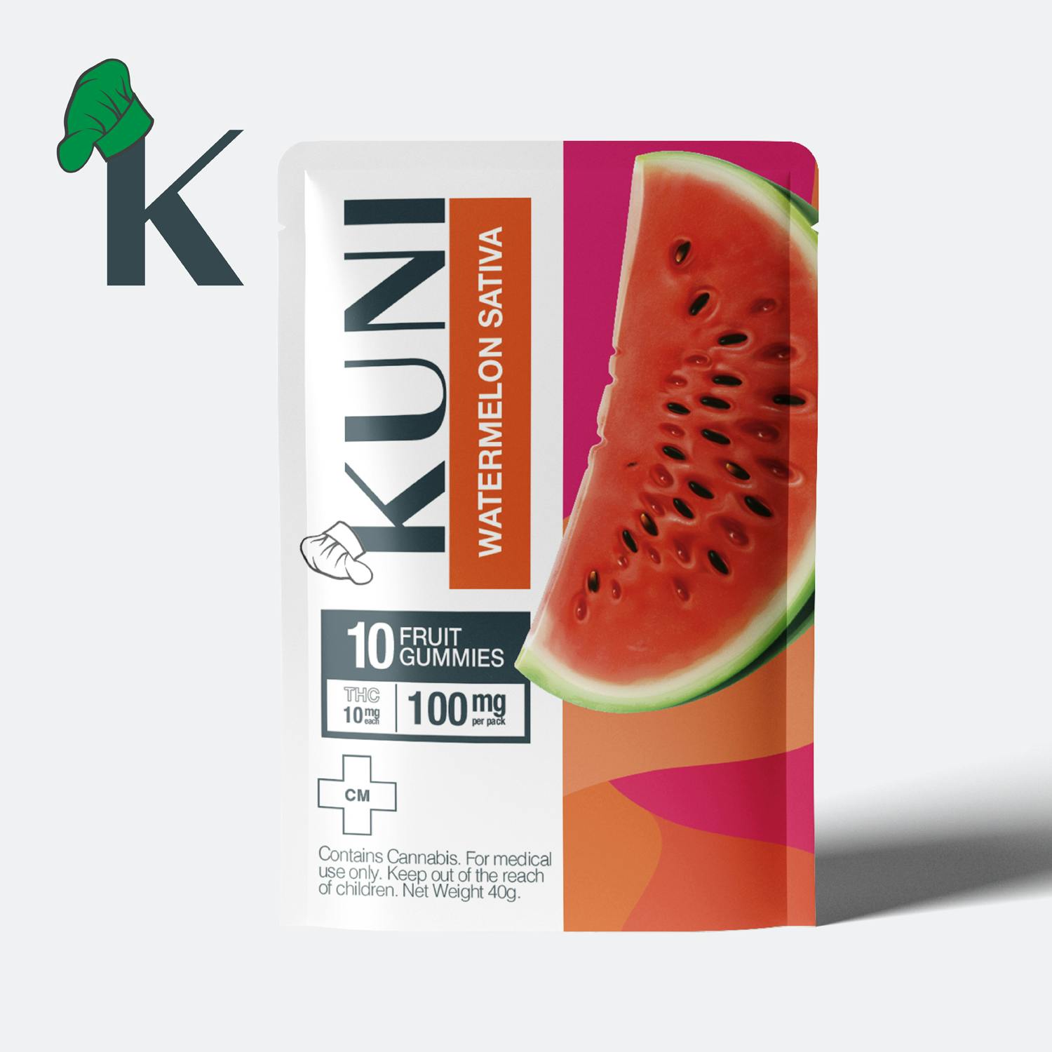 Watermelon Gummies 10mg Sativa 100mg - KUNI