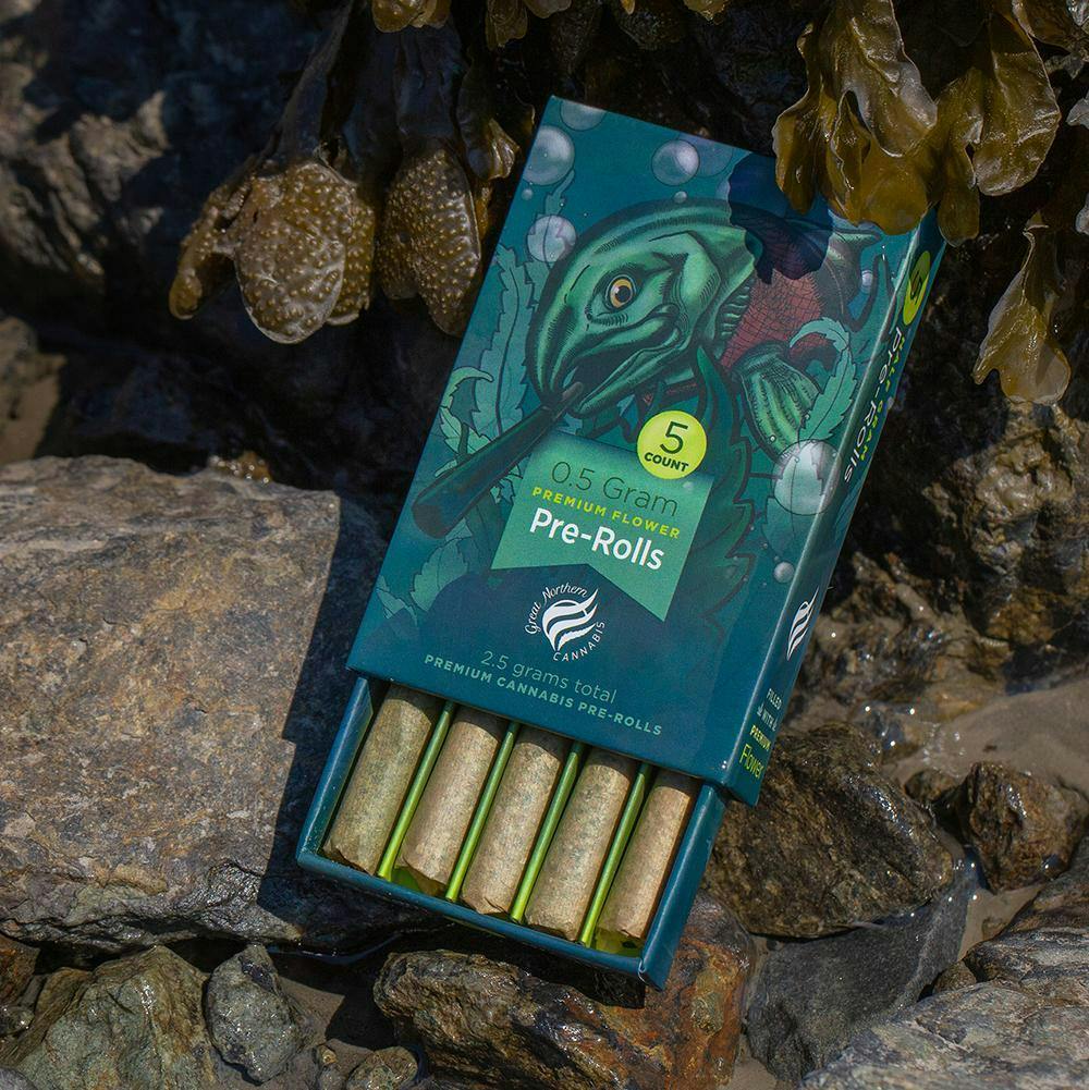 Great Northern Cannabis 5 Pack Flower 0.5g Prerolls - Chernobyl/White Lemon/Blue Dream | Weedmaps