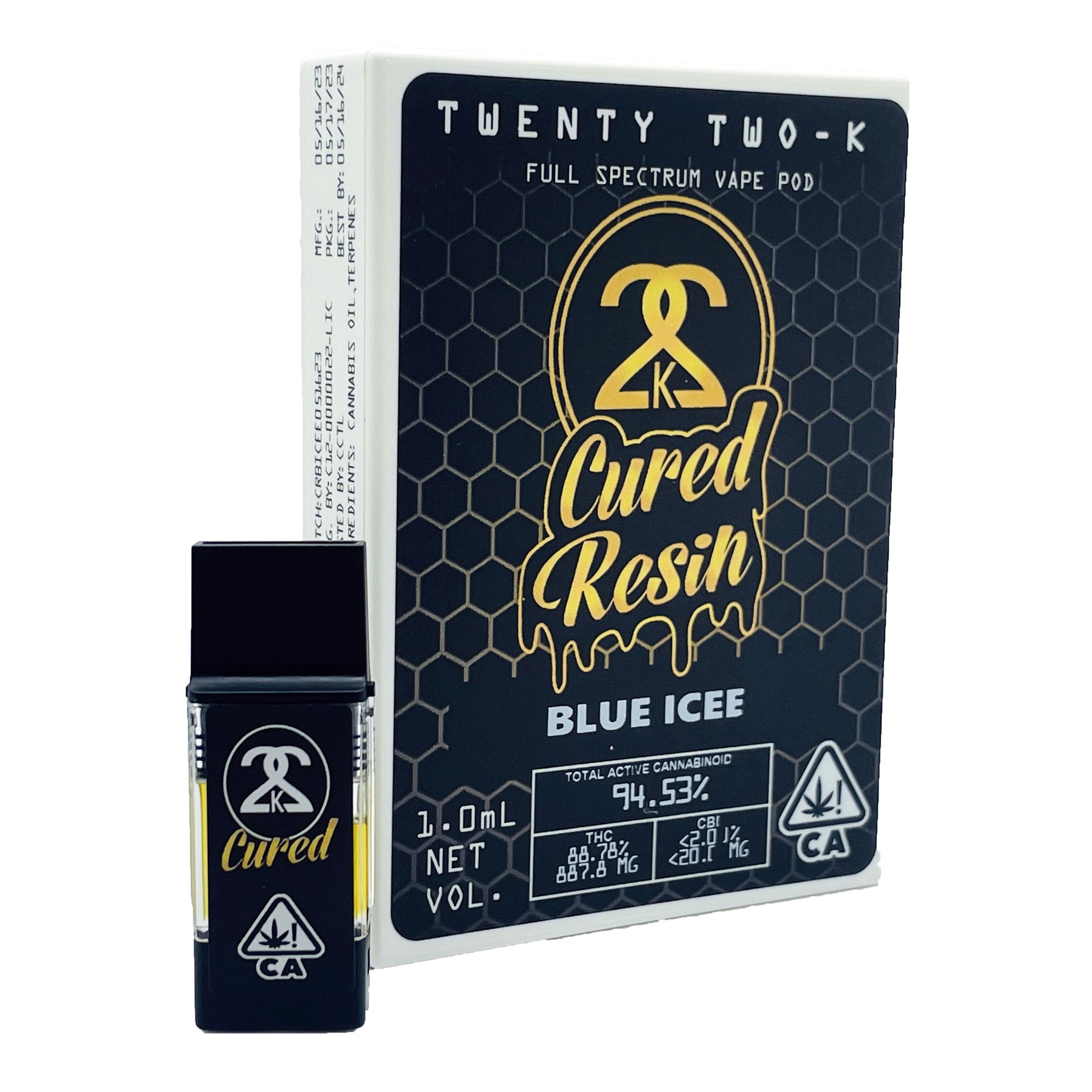 Twenty Two K / 22k 22K - Cured Resin - Blue Icee - 1.0ml POD | Weedmaps