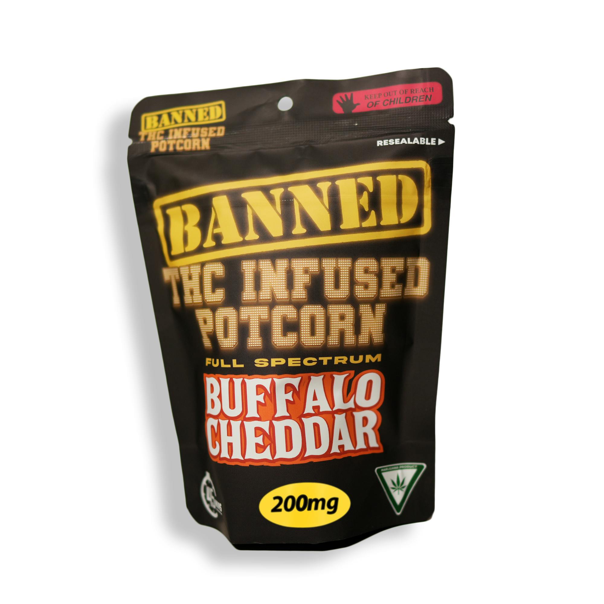 BUFFALO CHEDDAR POTCORN | 200mg - Banned Edible Co