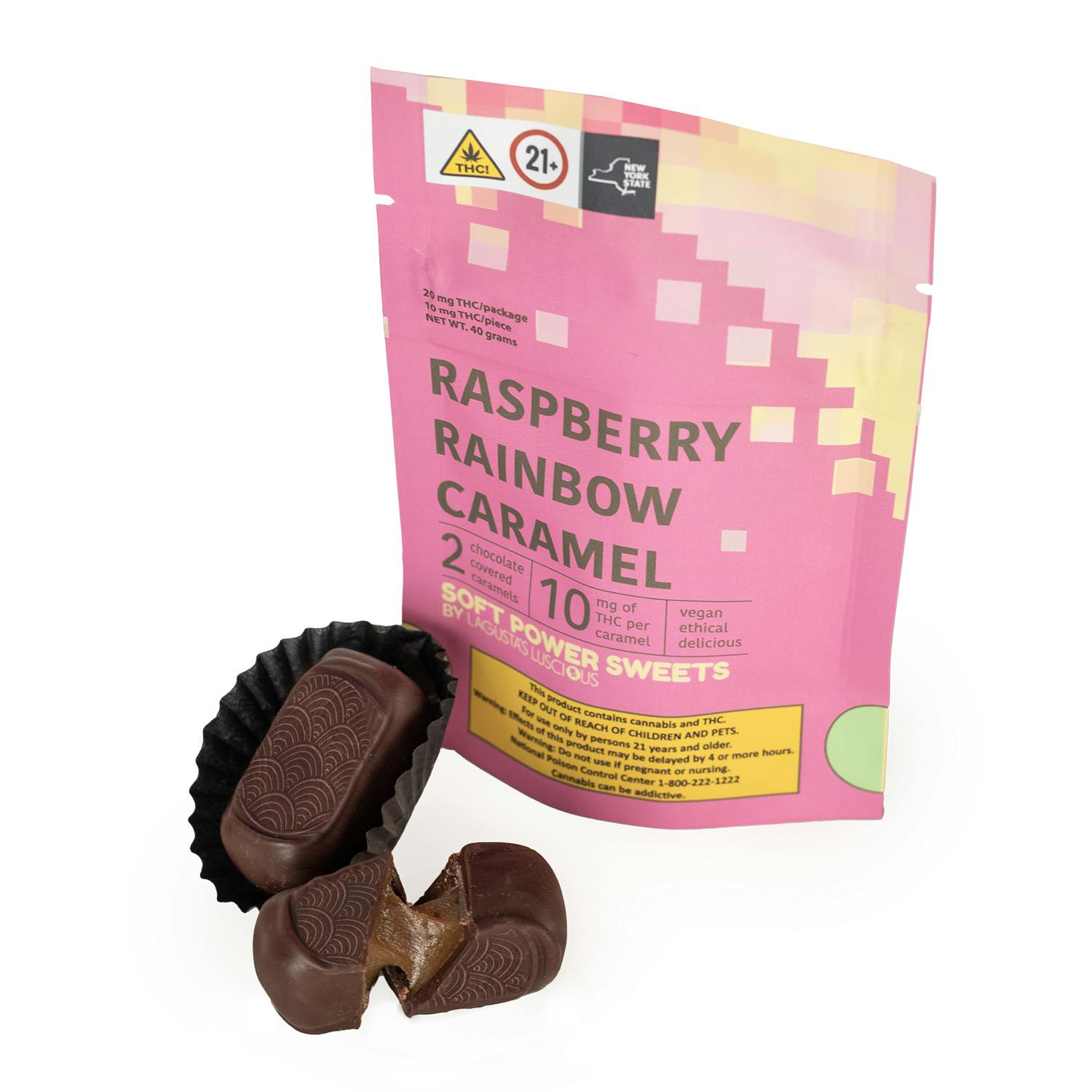 Soft Power Sweets - 10mg 2pk (20mg) – Raspberry Rainbow Chocolate ...