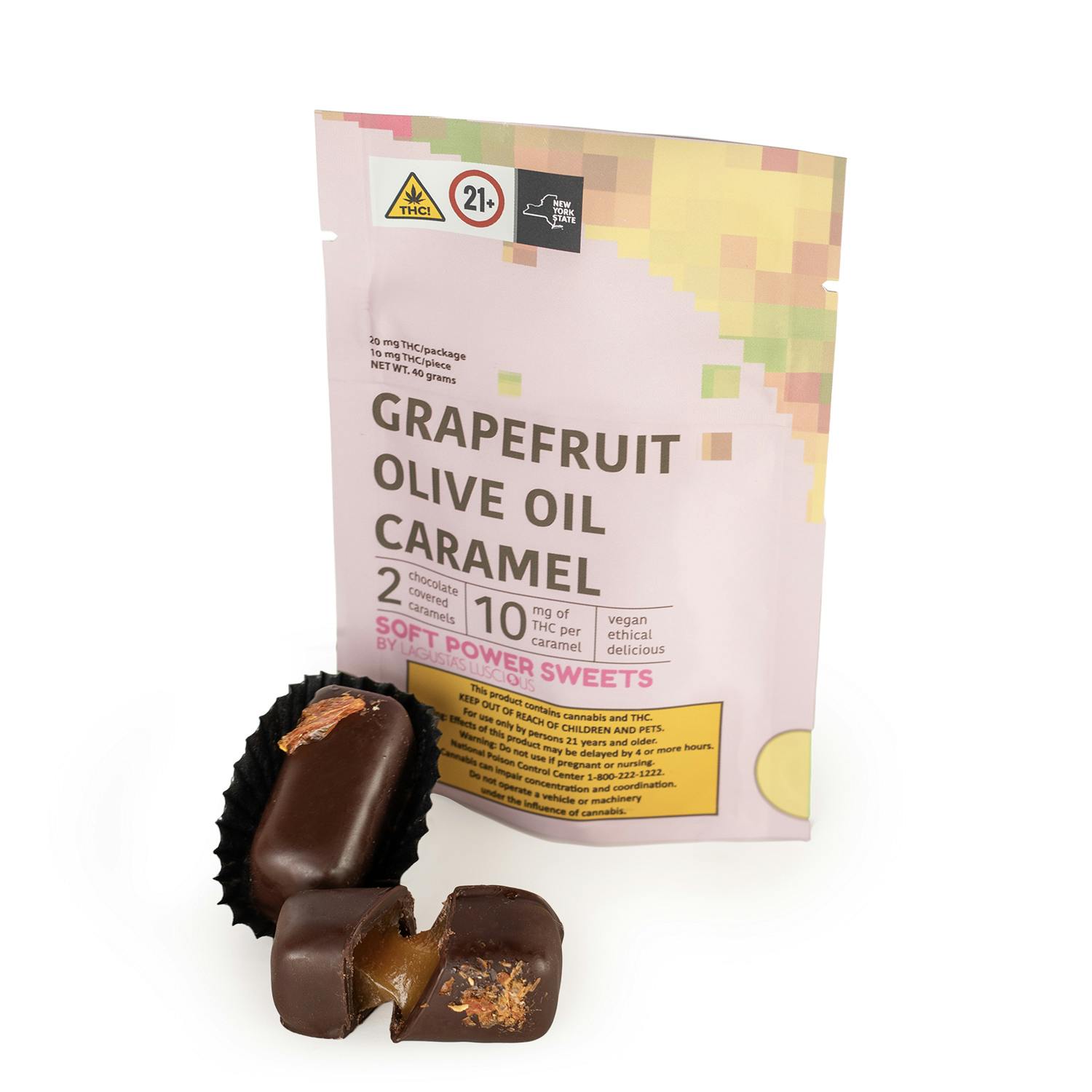 Soft Power Sweets 10mg 2pk (20mg) Grapefruit Olive Oil Chocolate ...