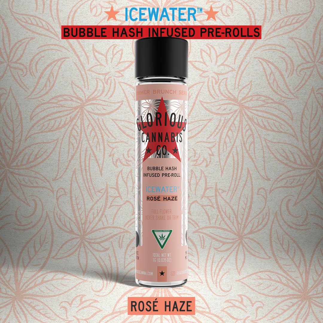 Rosé Haze 1G | Summer Brunch | Bubble Hash Infused Pre-Roll - Glorious Cannabis Company