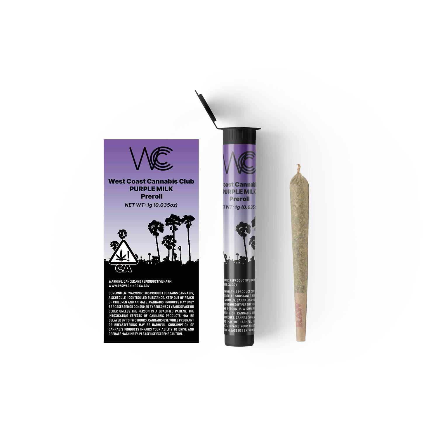 WCC | Purple Milk Preroll - West Coast Cannabis Club