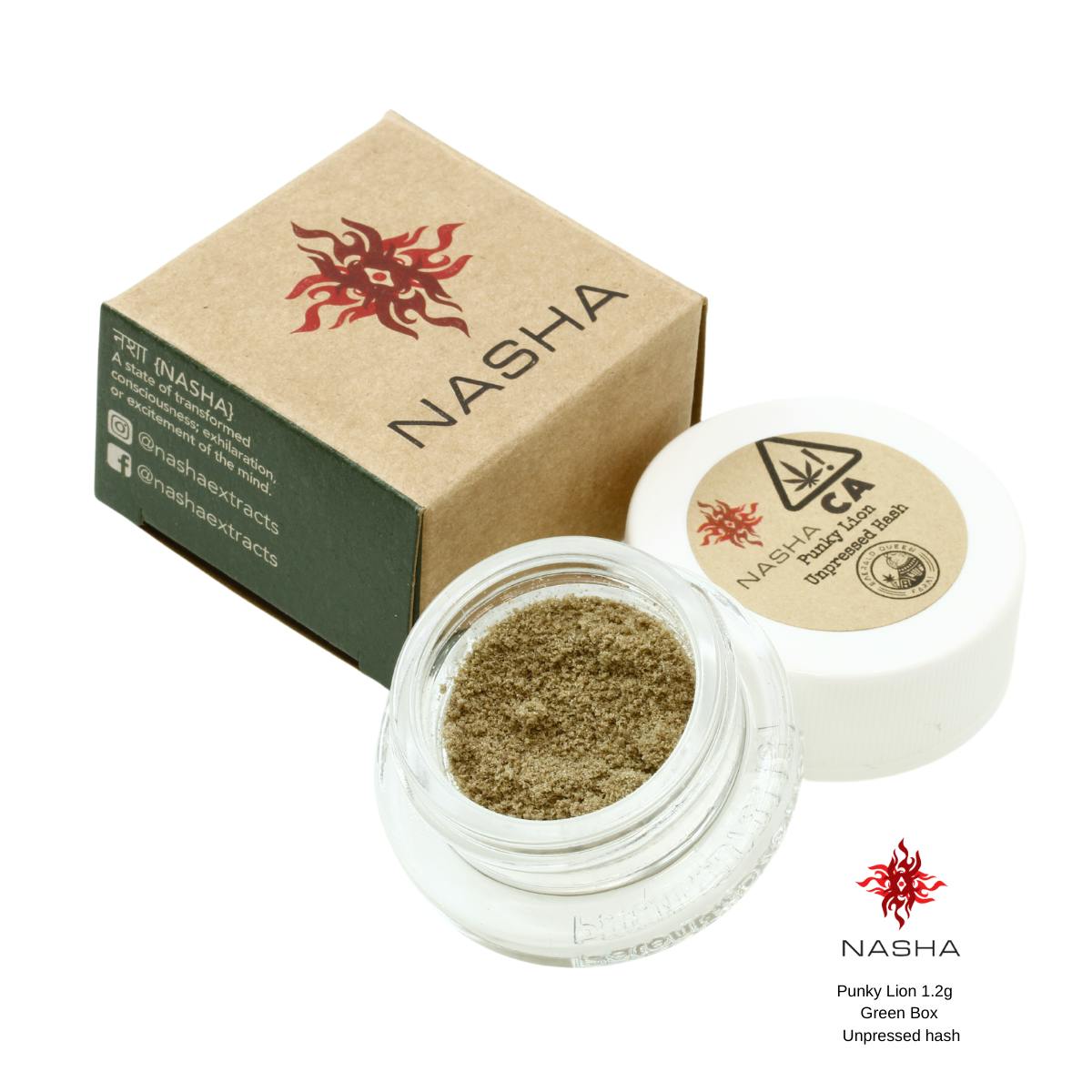 Punky Lion 1.2g Green Unpressed Hash (Emerald Queen Farms) - NASHA