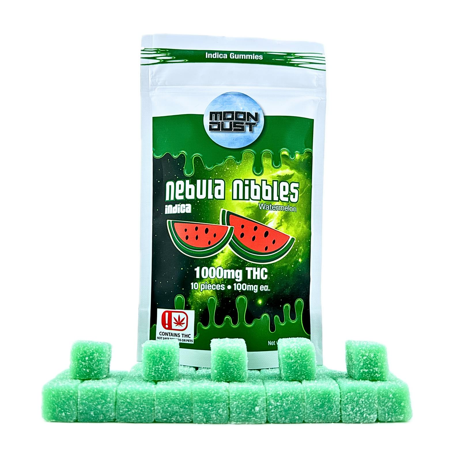 1000MG THC GUMMIES - NEBULA NIBBLES - INDICA - MOON DUST