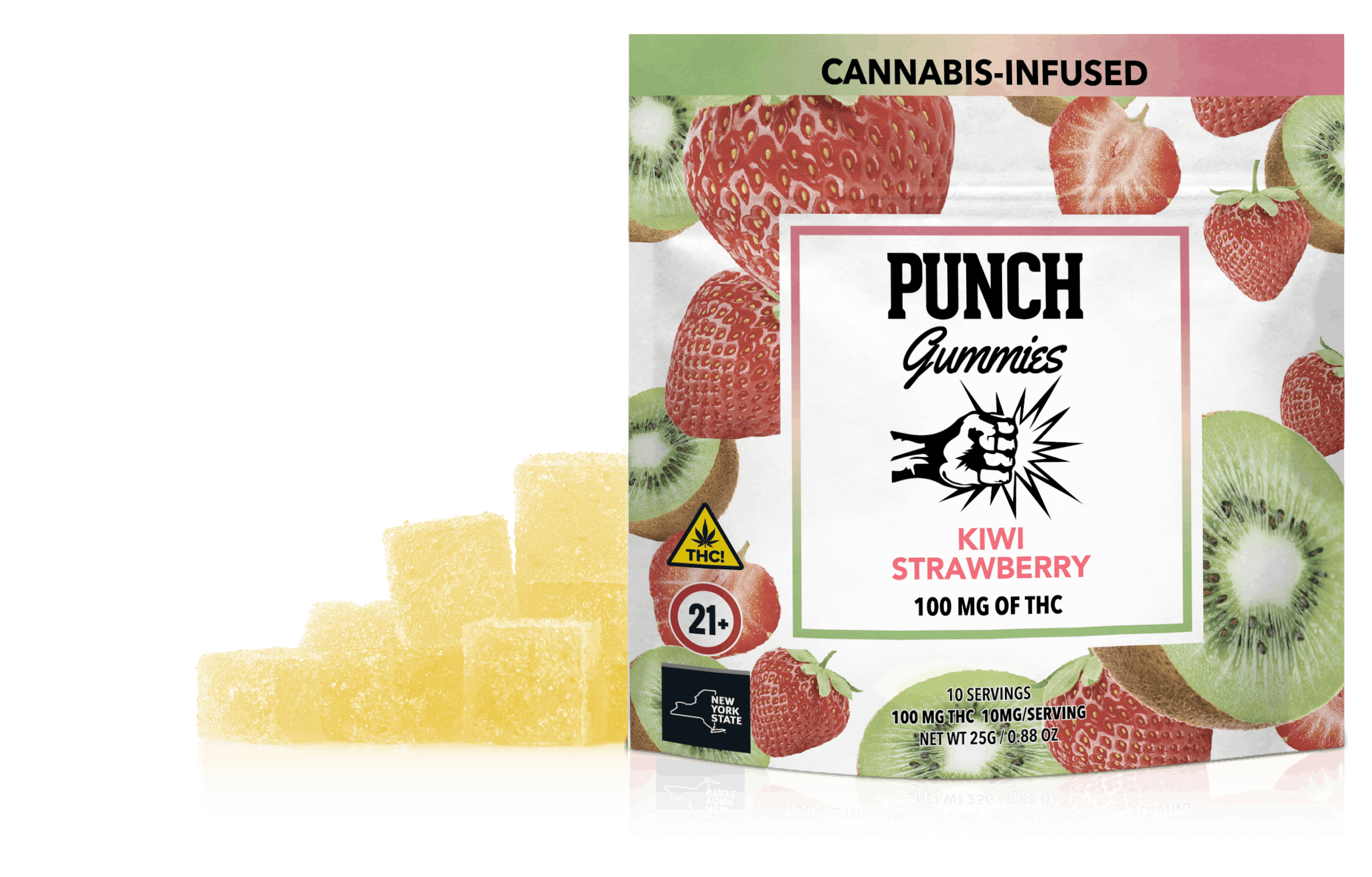 Kiwi Strawberry Gummies 100mg (NY) - Punch Edibles & Extracts Kiwi Strawberry Gummies 100mg (NY) - Punch Edibles & Extracts