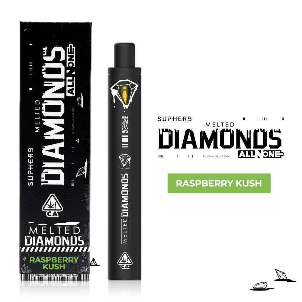Supherb - Rasberry Kush Indica Melted Diamonds Disposable .5g - Supherb ...
