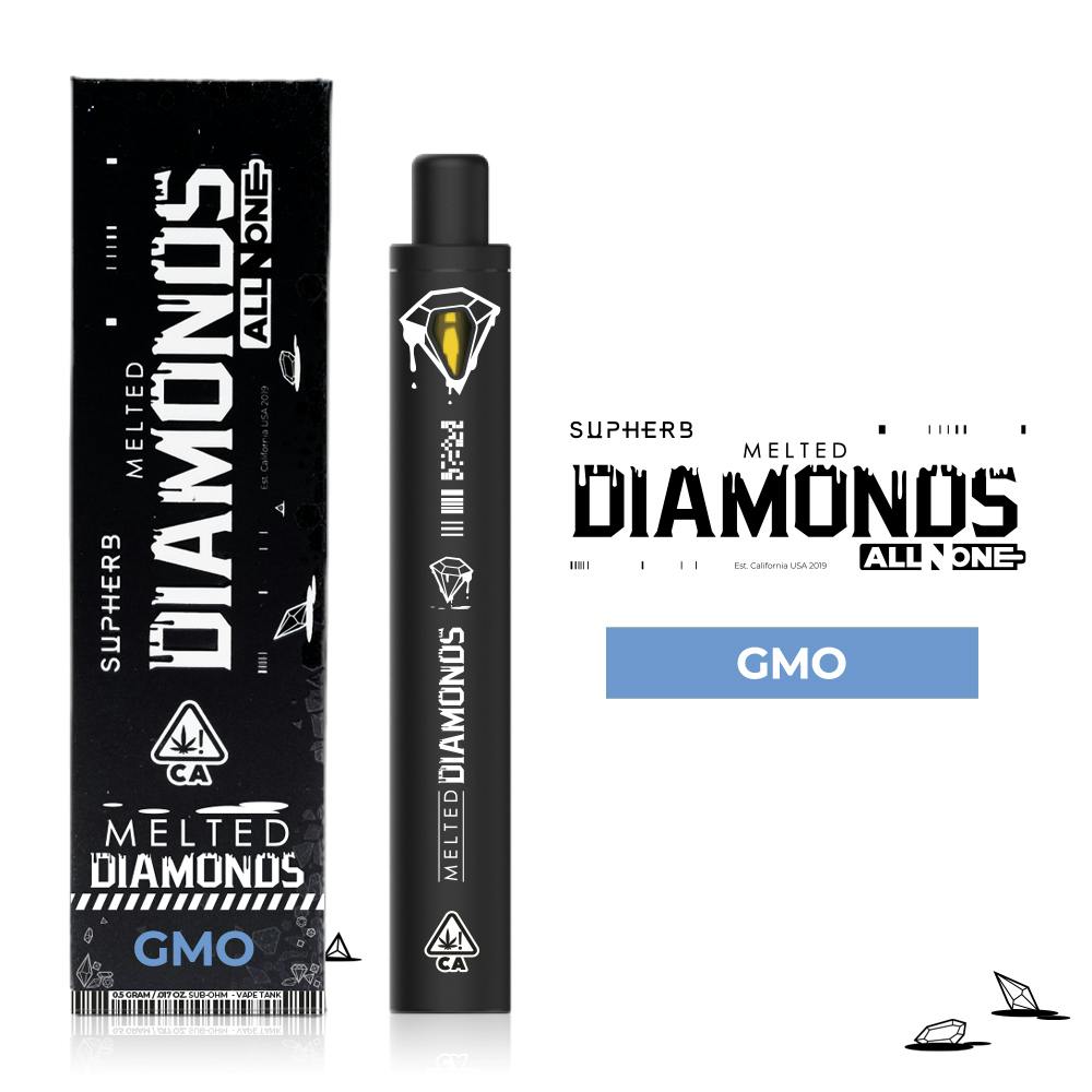 Supherb - GMO Hybrid Melted Diamonds Disposable .5g - Supherb Technology Supherb - GMO Hybrid Melted Diamonds Disposable .5g - Supherb Technology