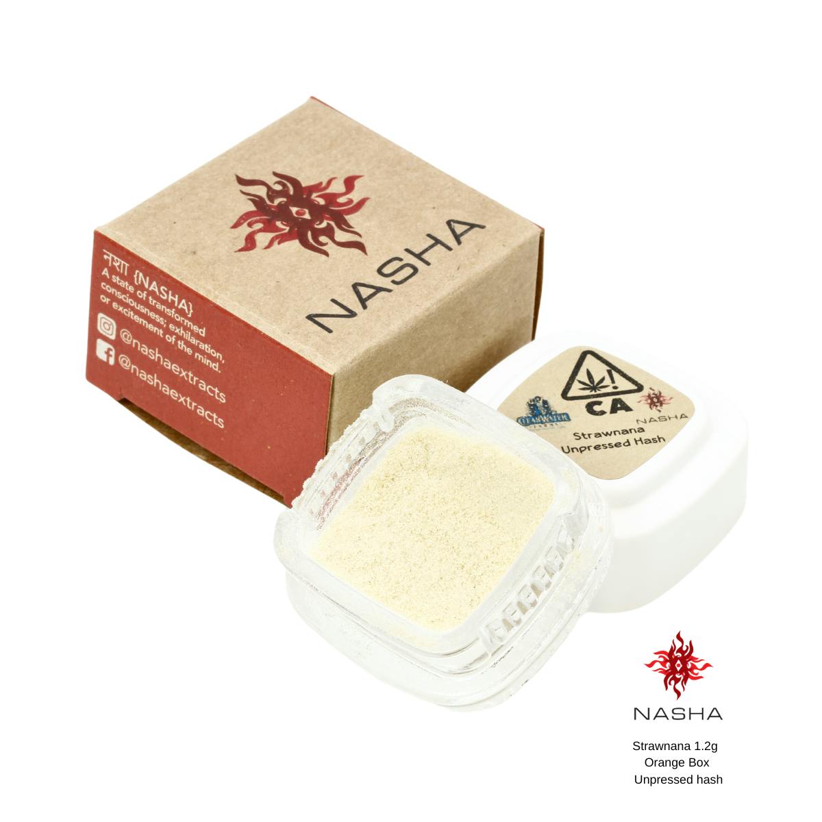 Strawnana 1.2g Orange Unpressed Hash - NASHA