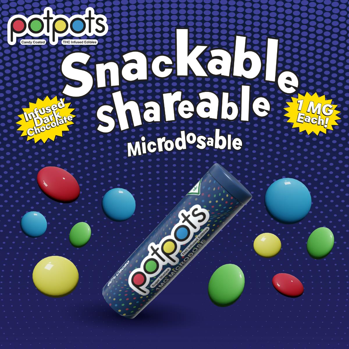 Potpots - Dark Chocolate 10ct. Single - Dream Edibles