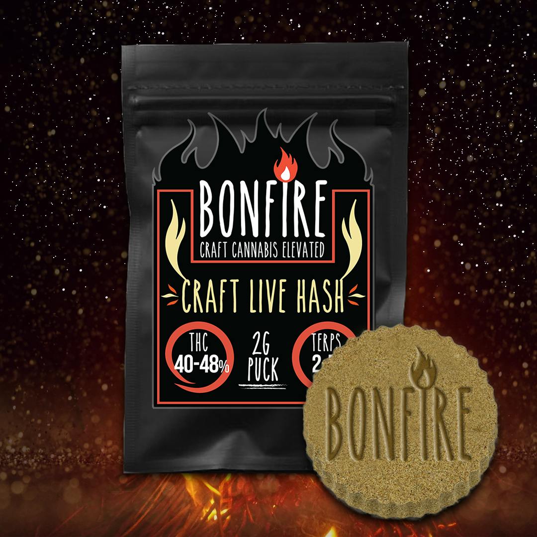 Bonfire Craft Live Hash - 2g Puck - Manitoba - GreenSeal Cannabis Co