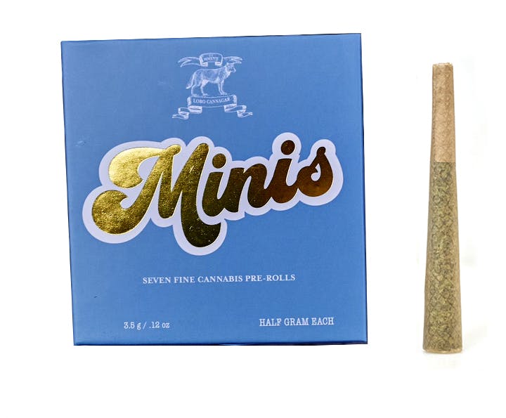 Minis 7-pack Half Gram Infused Joints - Dosido - 3.5g - Lobo Cannagar