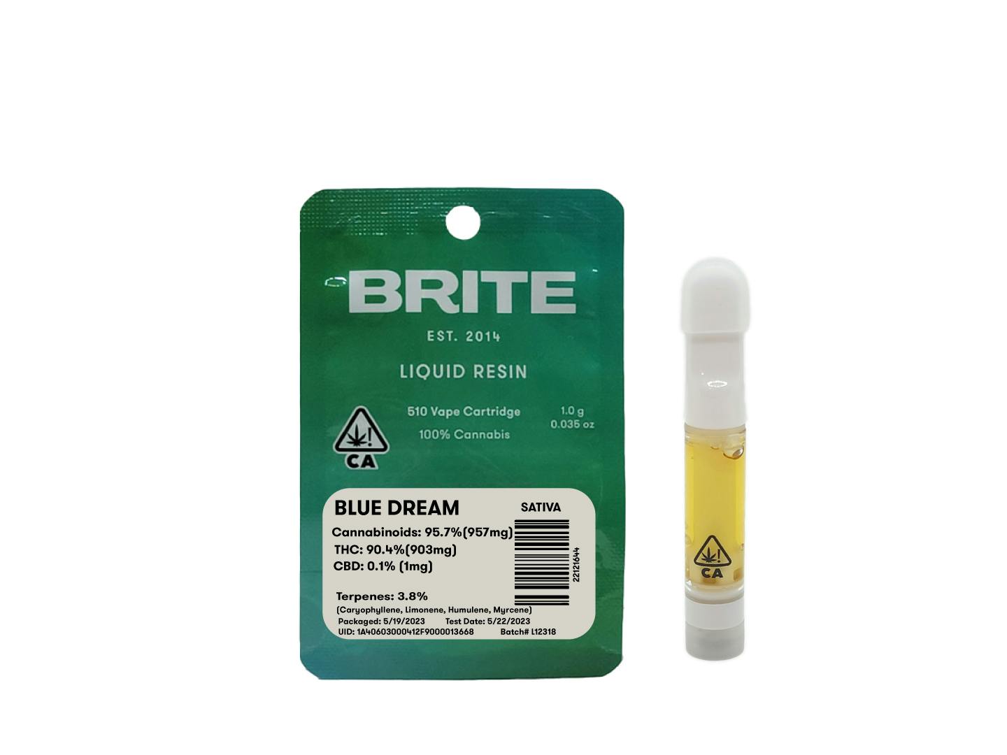 BRITE Liquid Resin Cartridge (1g) - S - Blue Dream - Brite Labs