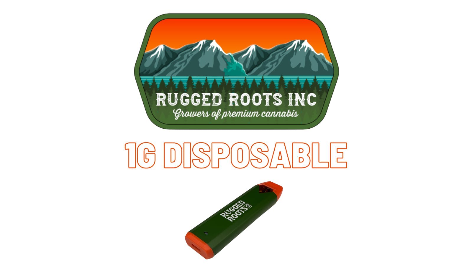 Rugged Roots - Cookies & Cream 1g Disposable Cart - Rugged Roots