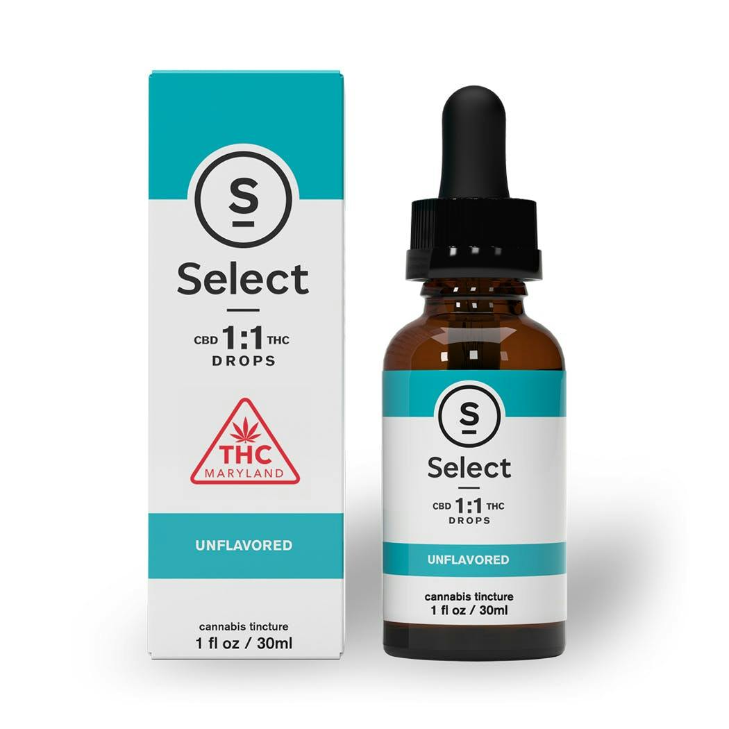 Ratio Unflavored Drops 1:1 THC:CBD Tincture - Select