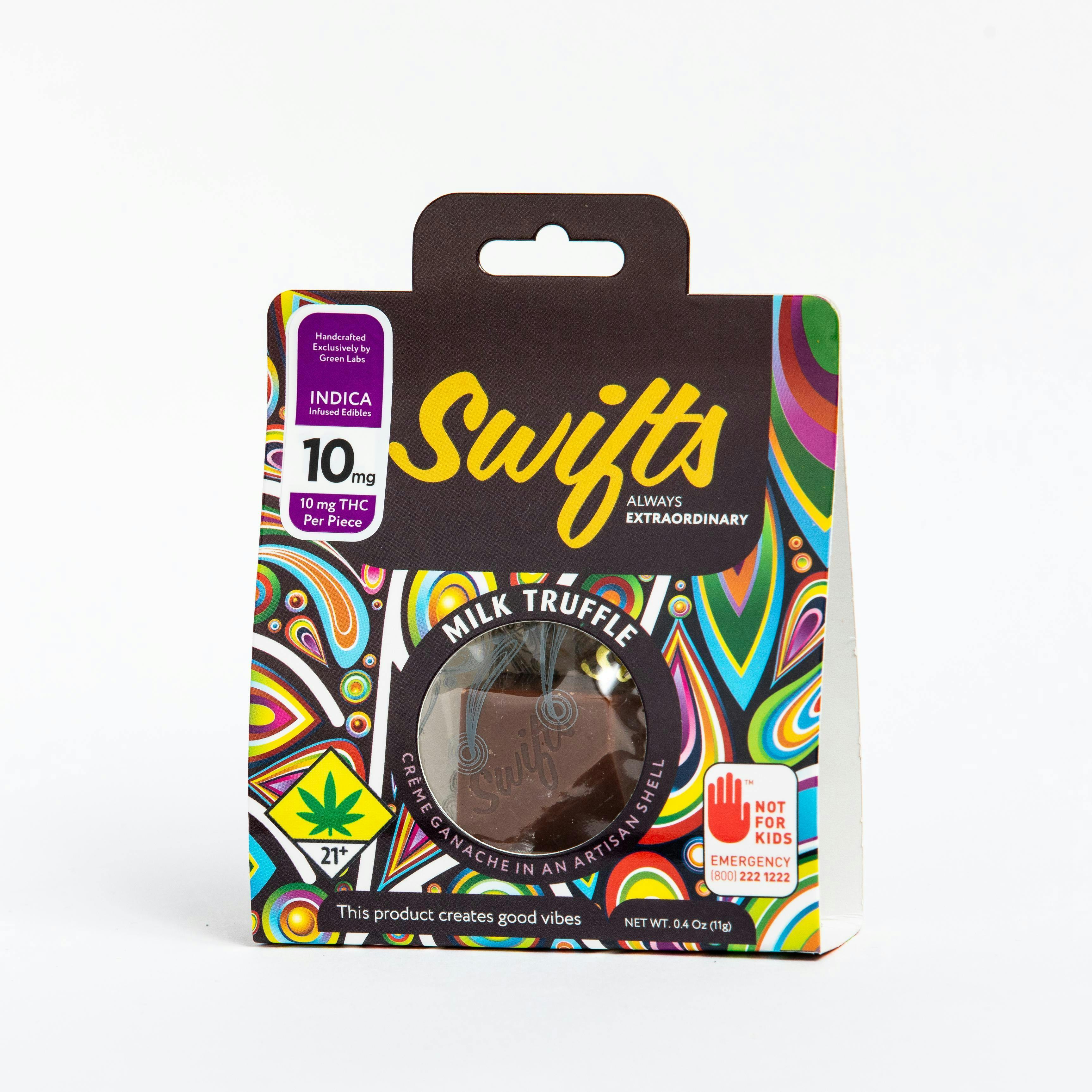 Swifts Truffle Milk Chocolate 10mg Hybrid - Swifts Edibles