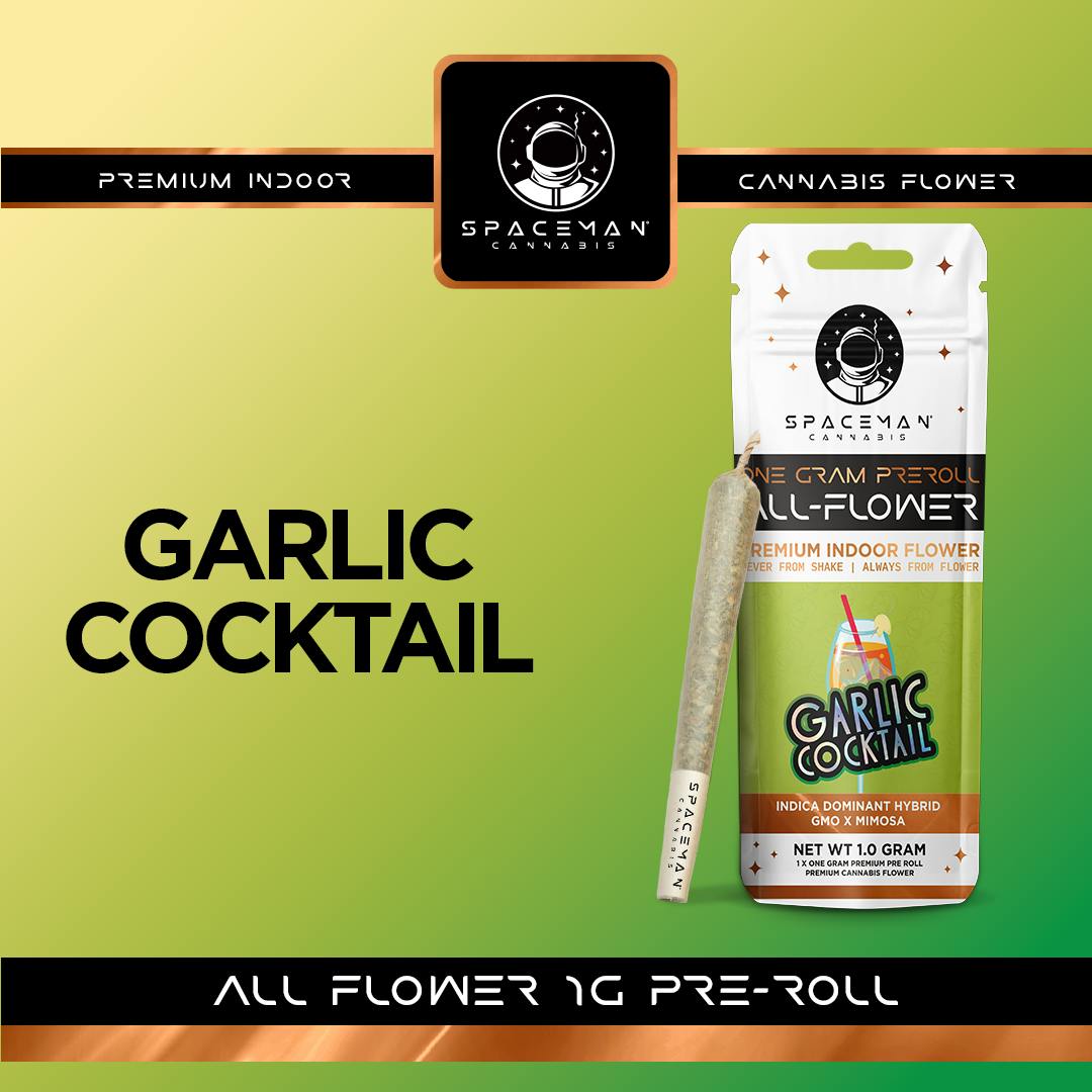Spaceman - 1g All Flower Pre-Roll - Garlic Cocktail - Spaceman Cannabis