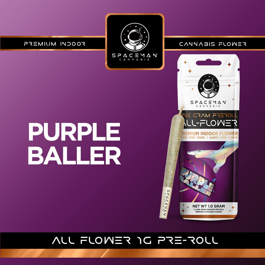 Spaceman - 1g All Flower Pre-Roll - Purple Baller - Spaceman Cannabis