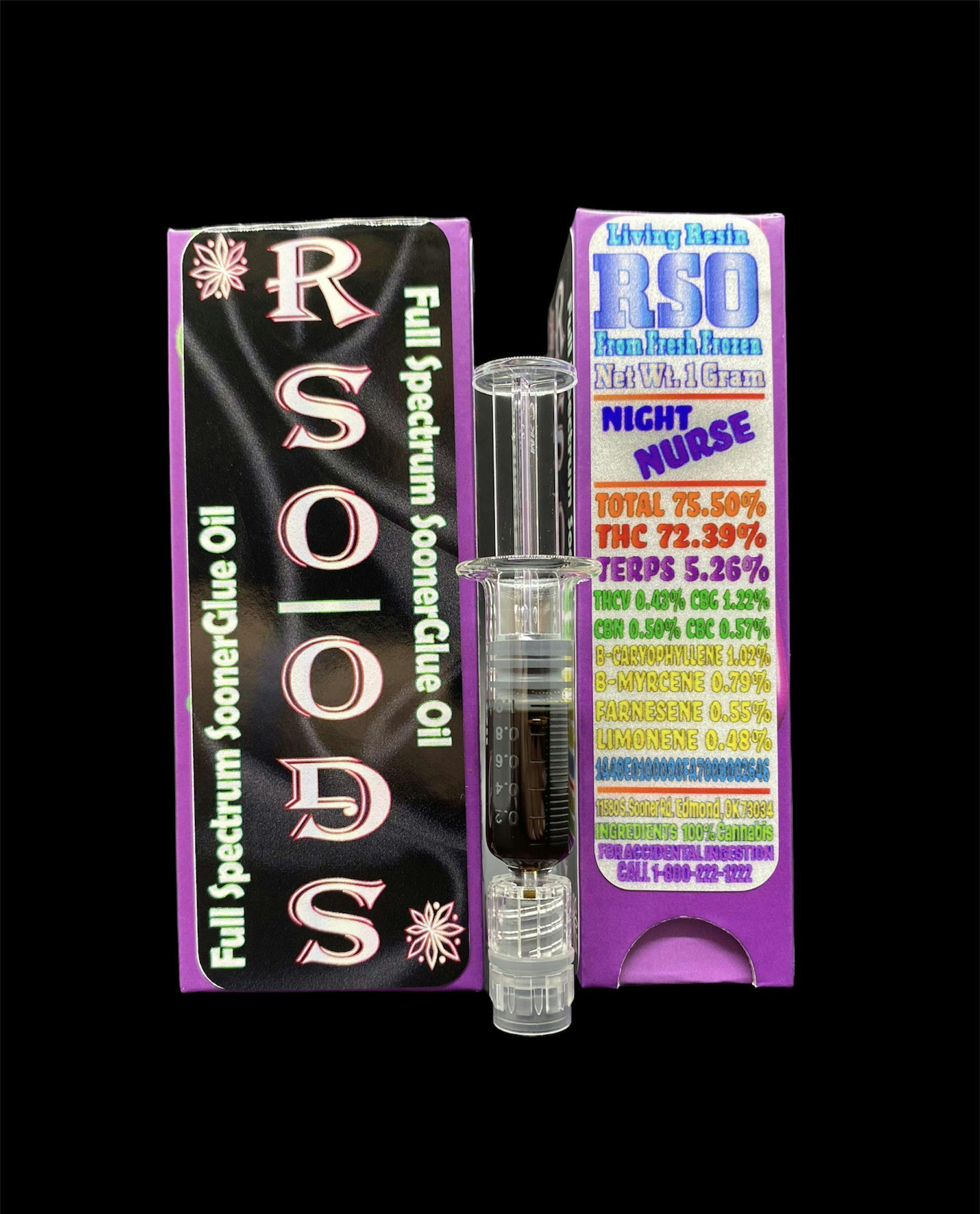 Night Nurse RSO Oil - Sooner Glue