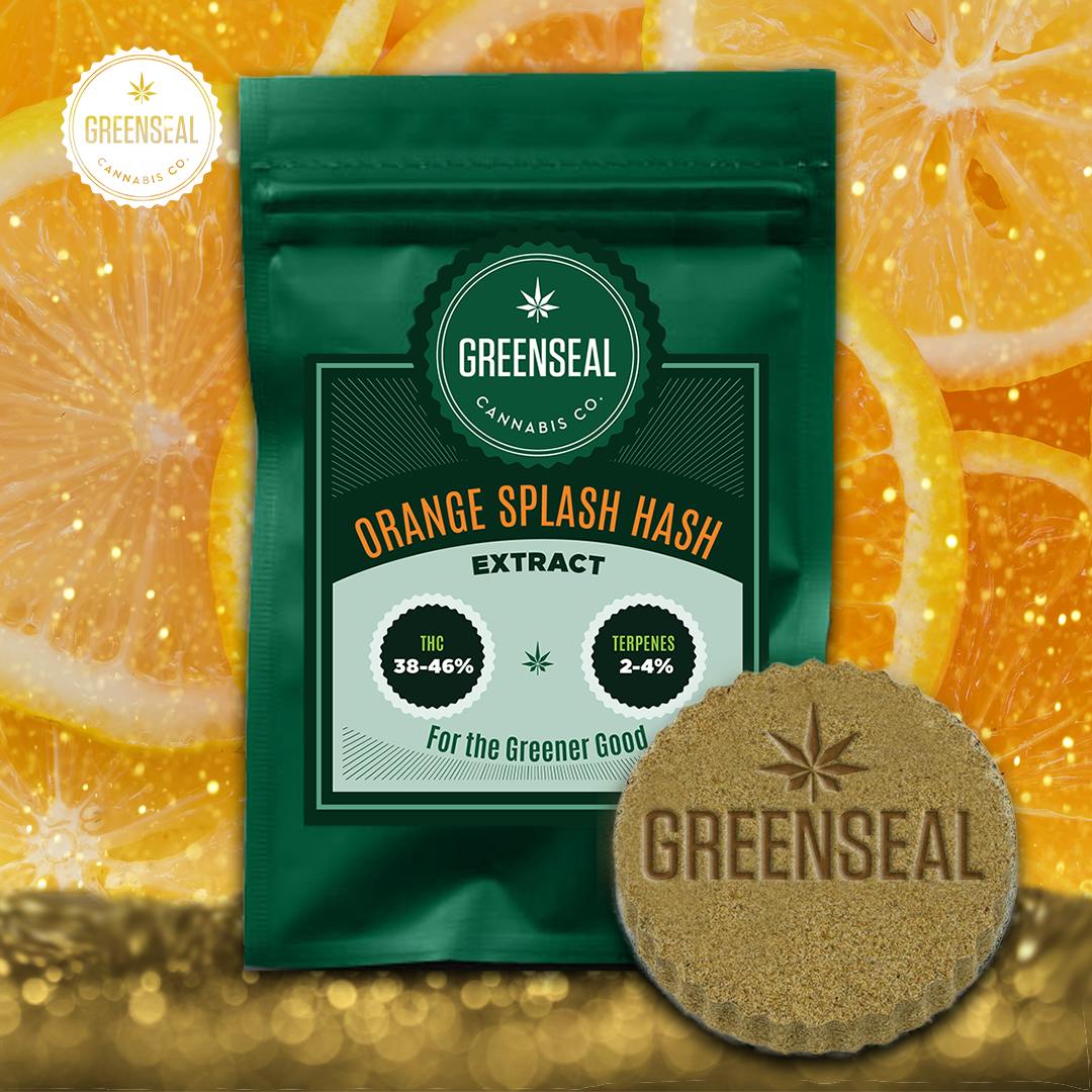Orange Splash Hash - 2g Puck - Ontario - GreenSeal Cannabis Co