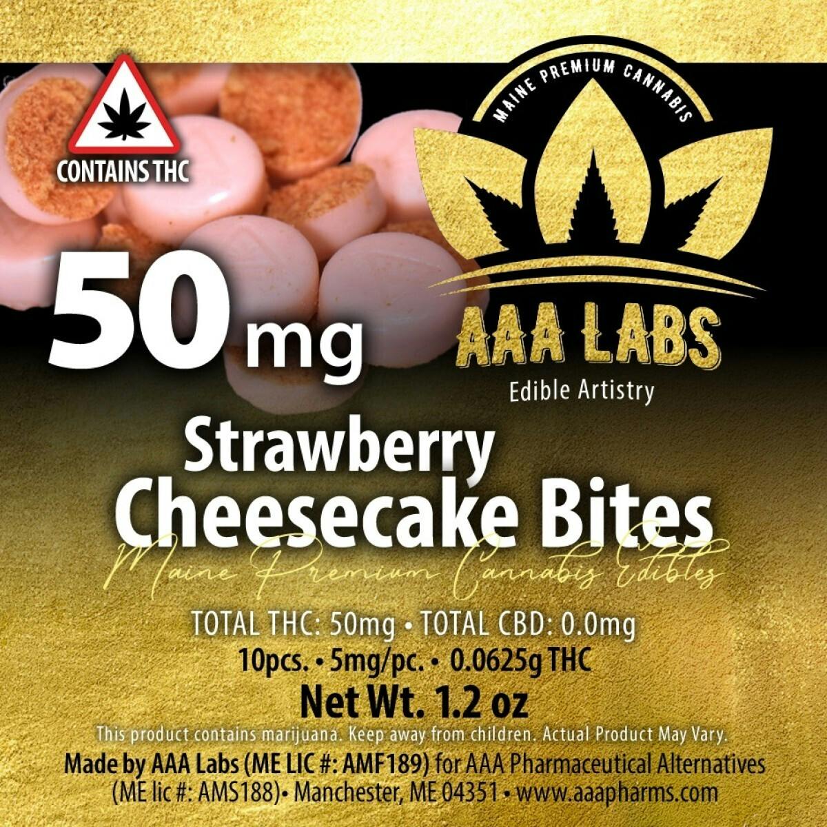 Strawberry cheesecake Bites 50mg - AAA Pharms