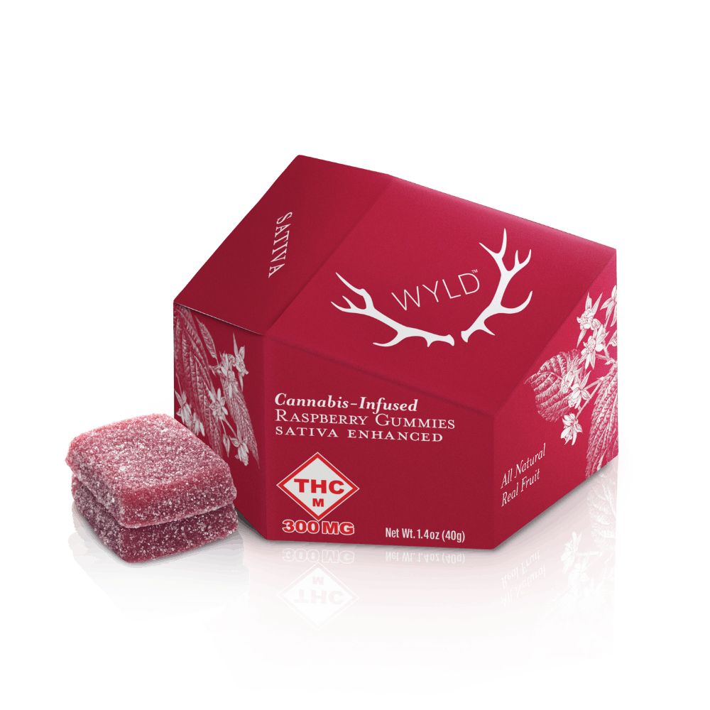 *HIGH DOSE* Raspberry Sativa Enhanced Gummies | 300mg - WYLD