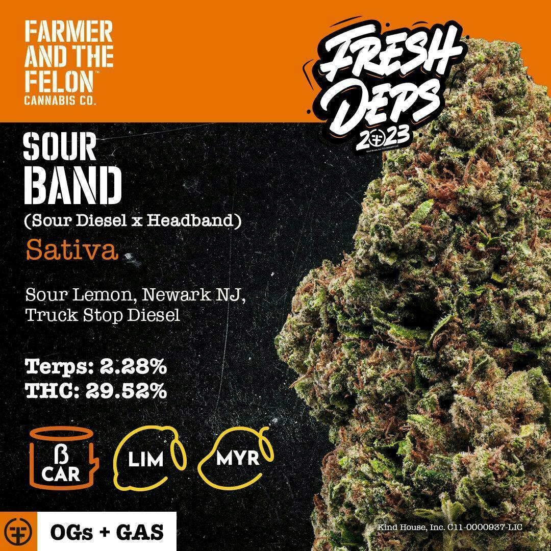 Farmer and the Felon | Flower Sour Band 1/8oz - Farmer and the Felon