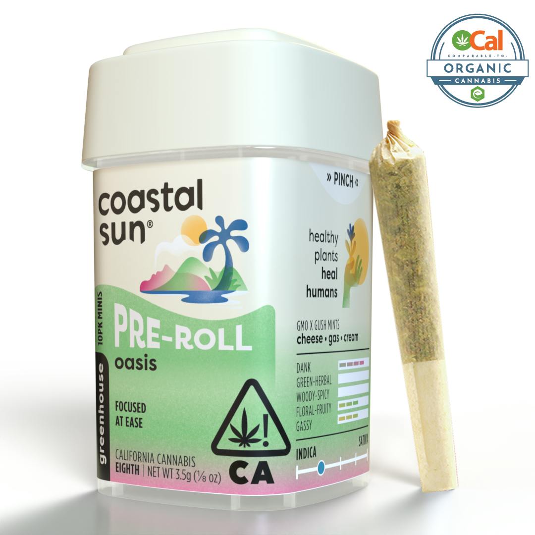 Oasis Greenhouse 0.35g Pre-Roll 10pk 3.5g - Coastal Sun