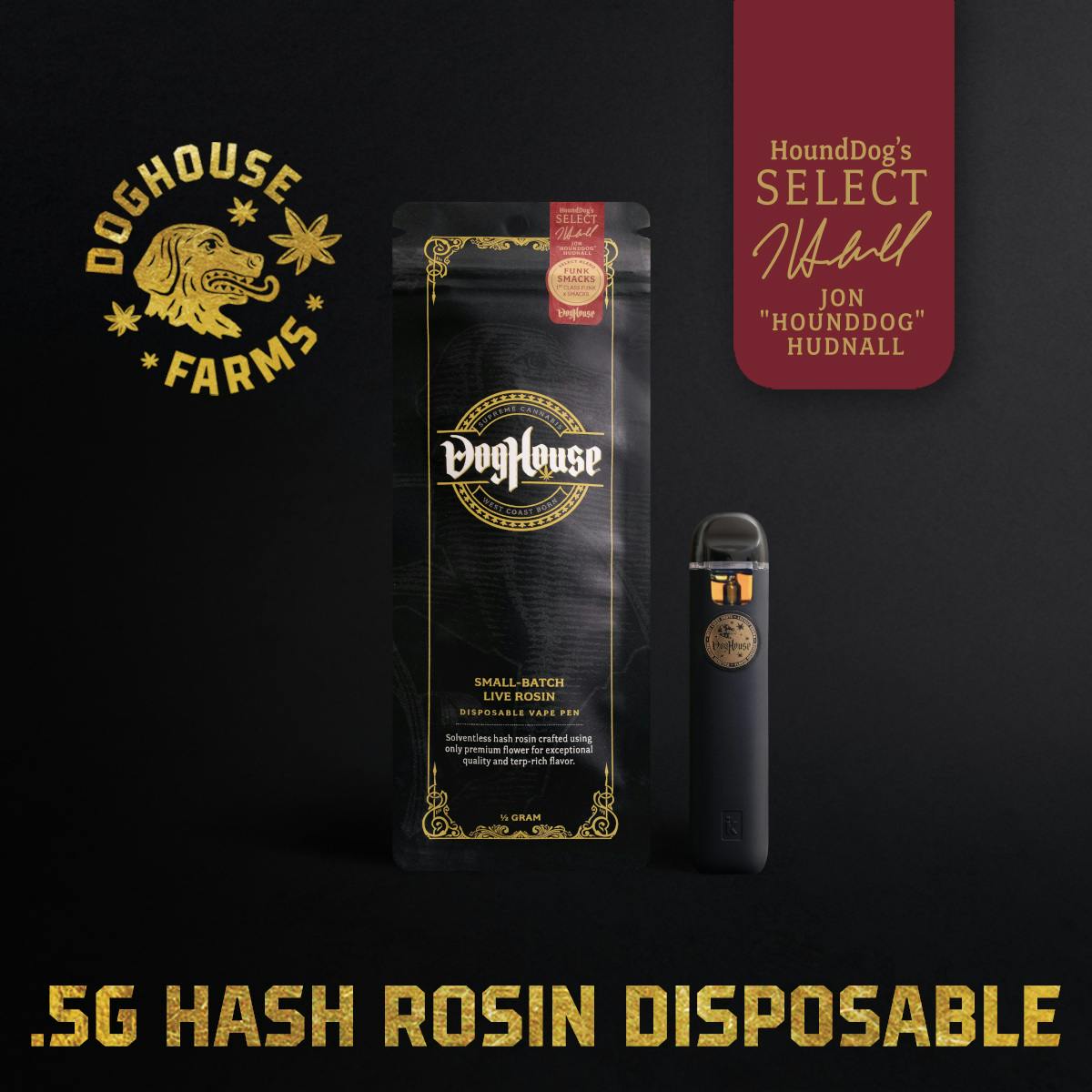 Funk Smacks - .5g Hash Rosin Disposable - Doghouse Farms