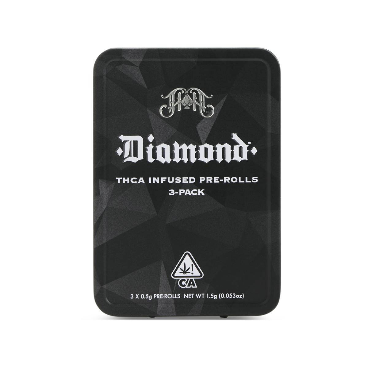 Frozen Peaches | Hybrid - Diamond THCA-Infused Pre-Rolls - 1.5G Three-Pack - Heavy Hitters