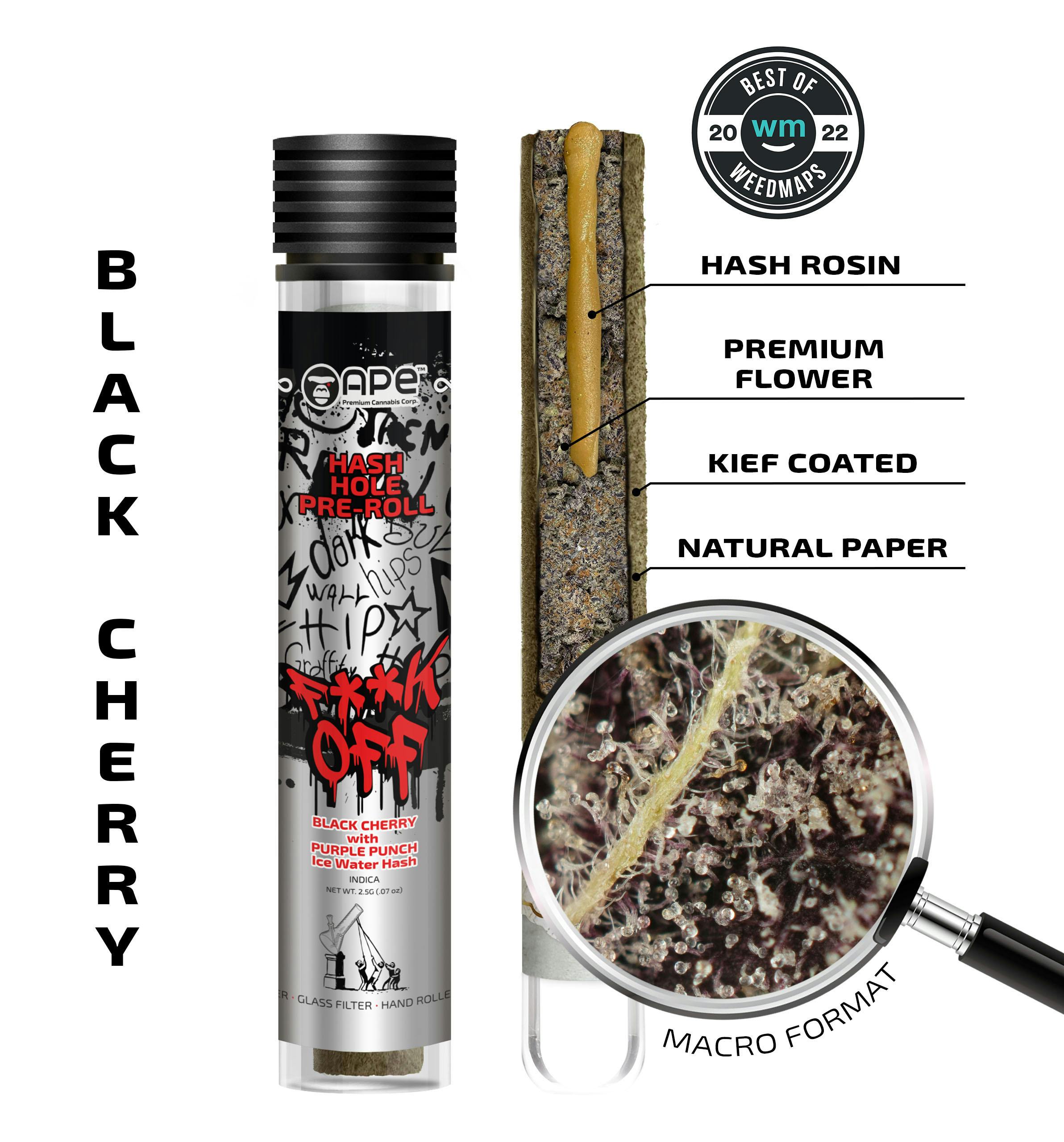 Black Cherry & Purple Punch — Hash Hole Pre-Roll (2.5g) - APE Premium ...