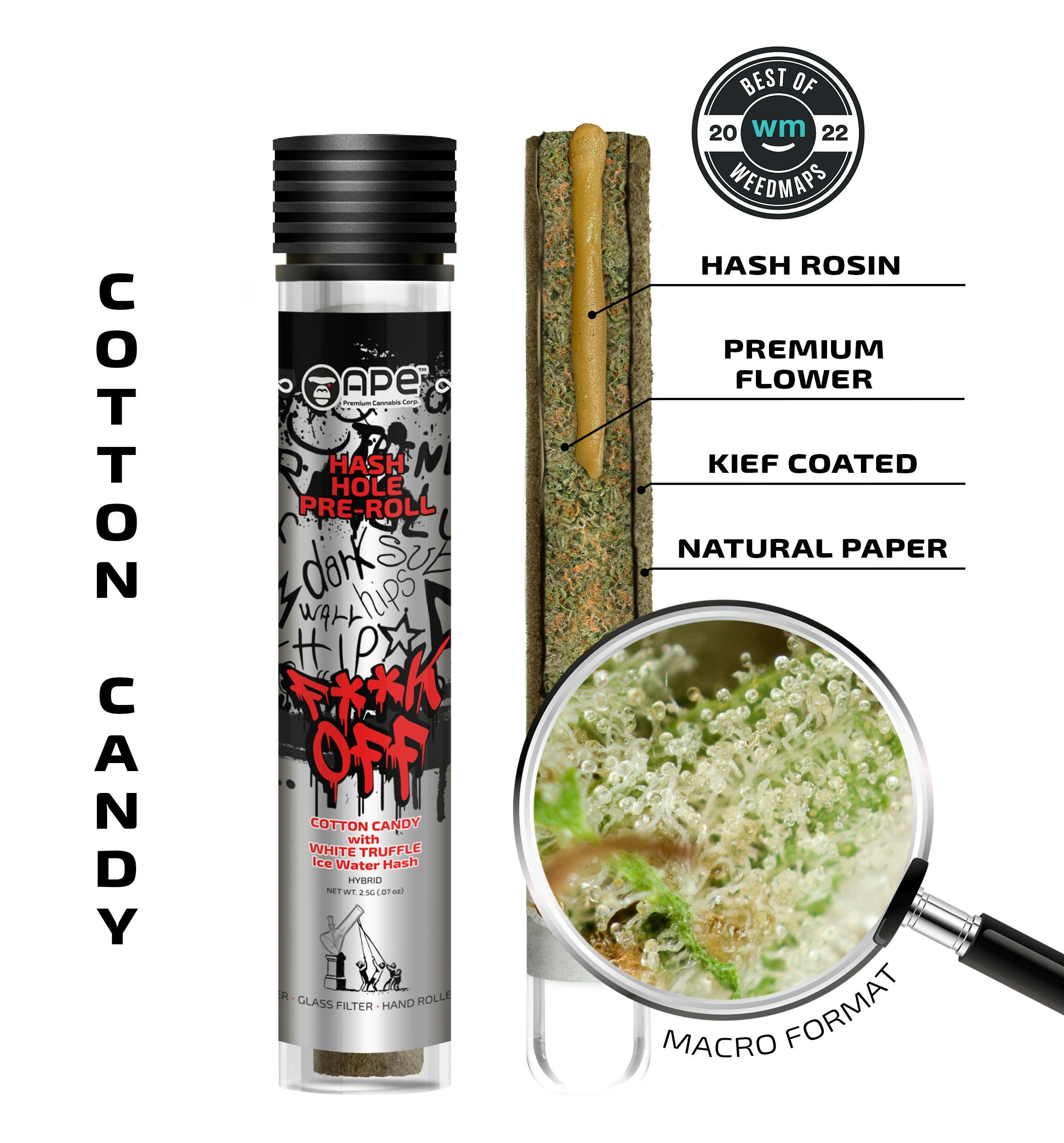 Cotton Candy & White Truffle — Hash Hole Pre-Roll (2.5g) - Kush Connect ...