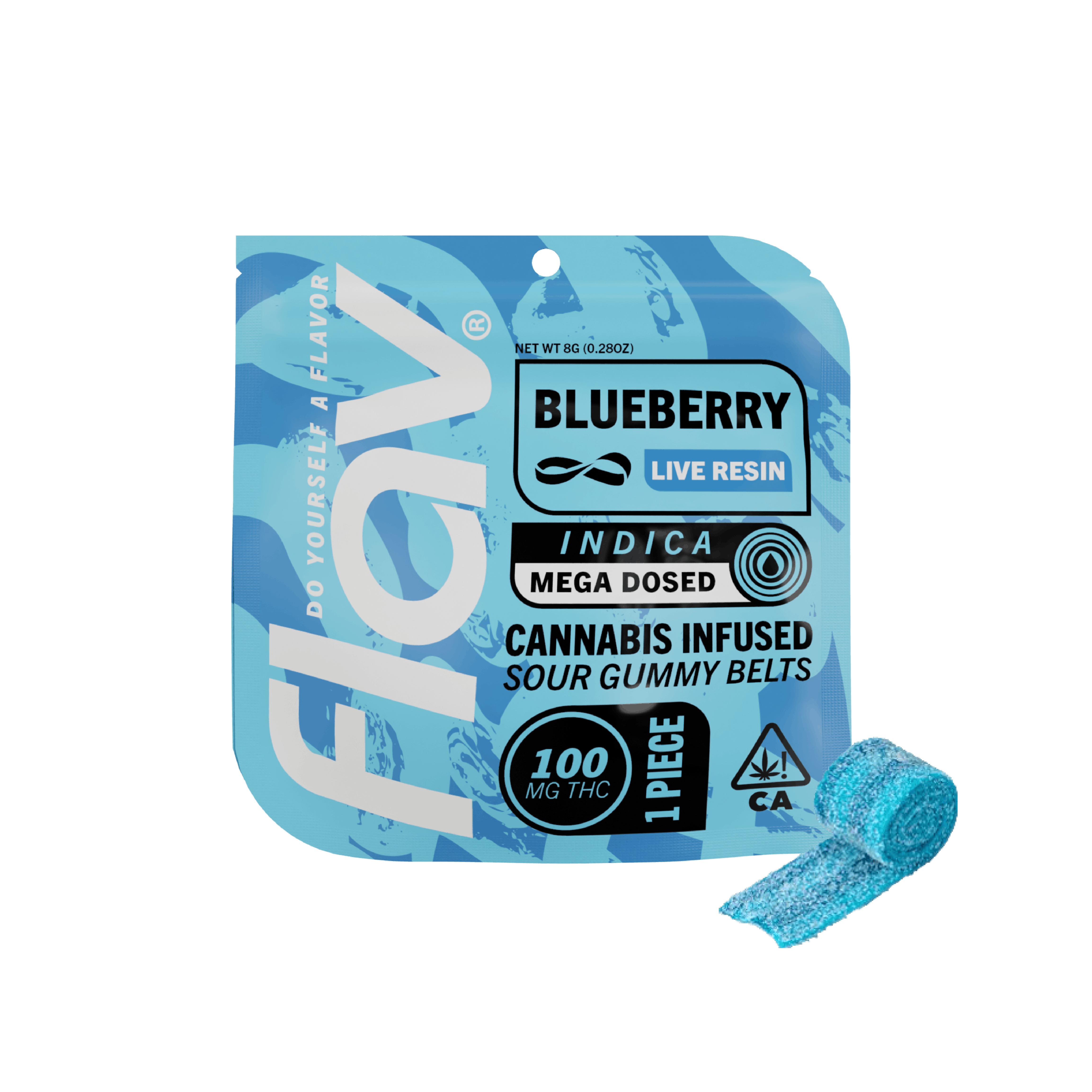 Candy - Macro Belt - 100mg - Live Resin - Blueberry - Indica - Flav