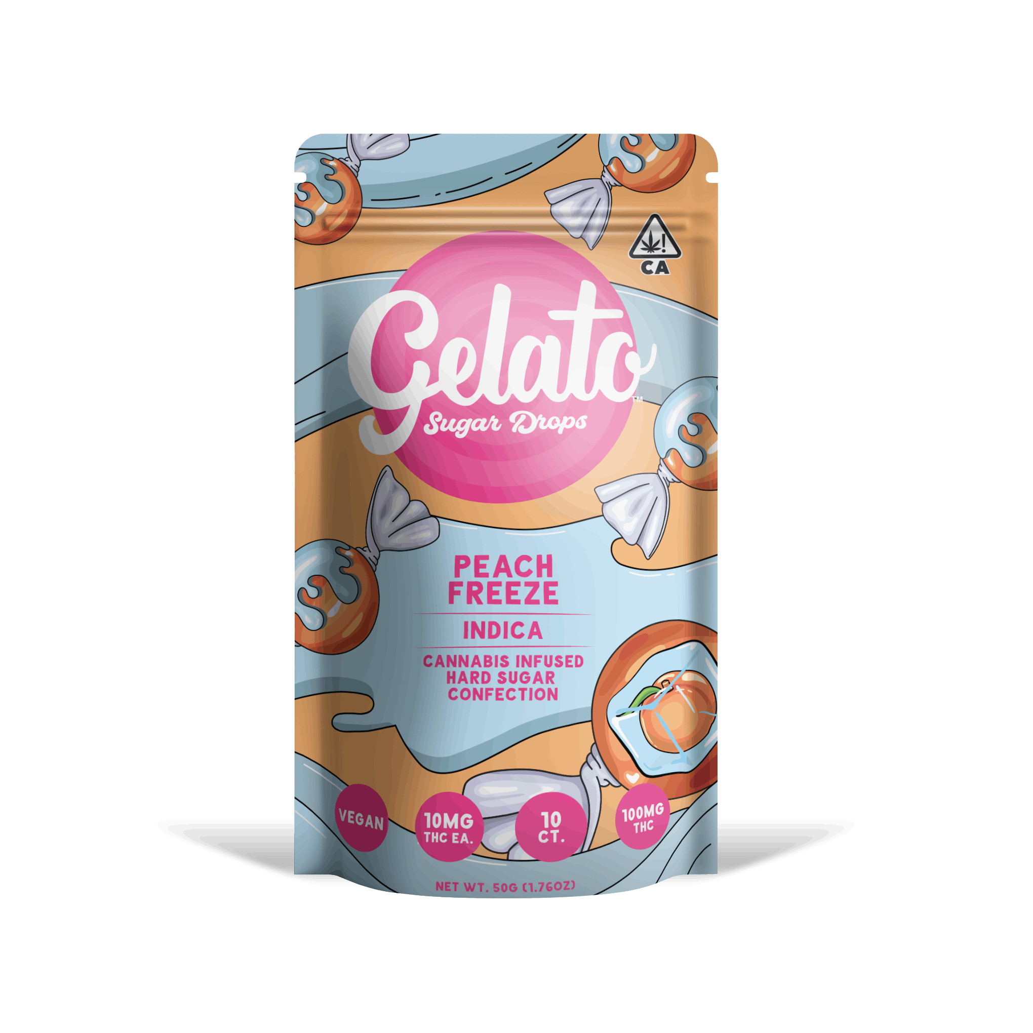 Peach Freeze Sugar Drops 100mg - Gelato