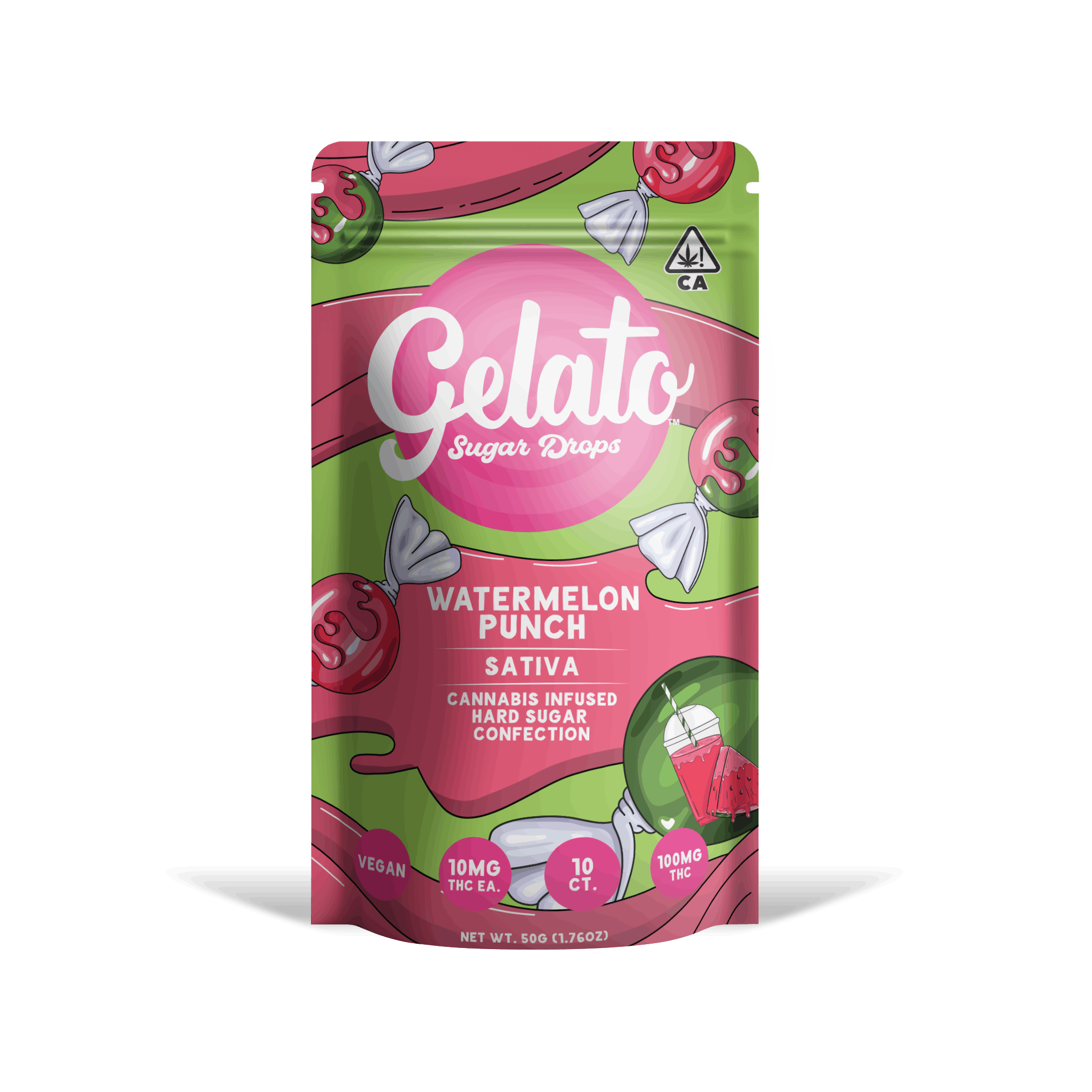 Watermelon Punch Sugar Drops 100mg - Gelato