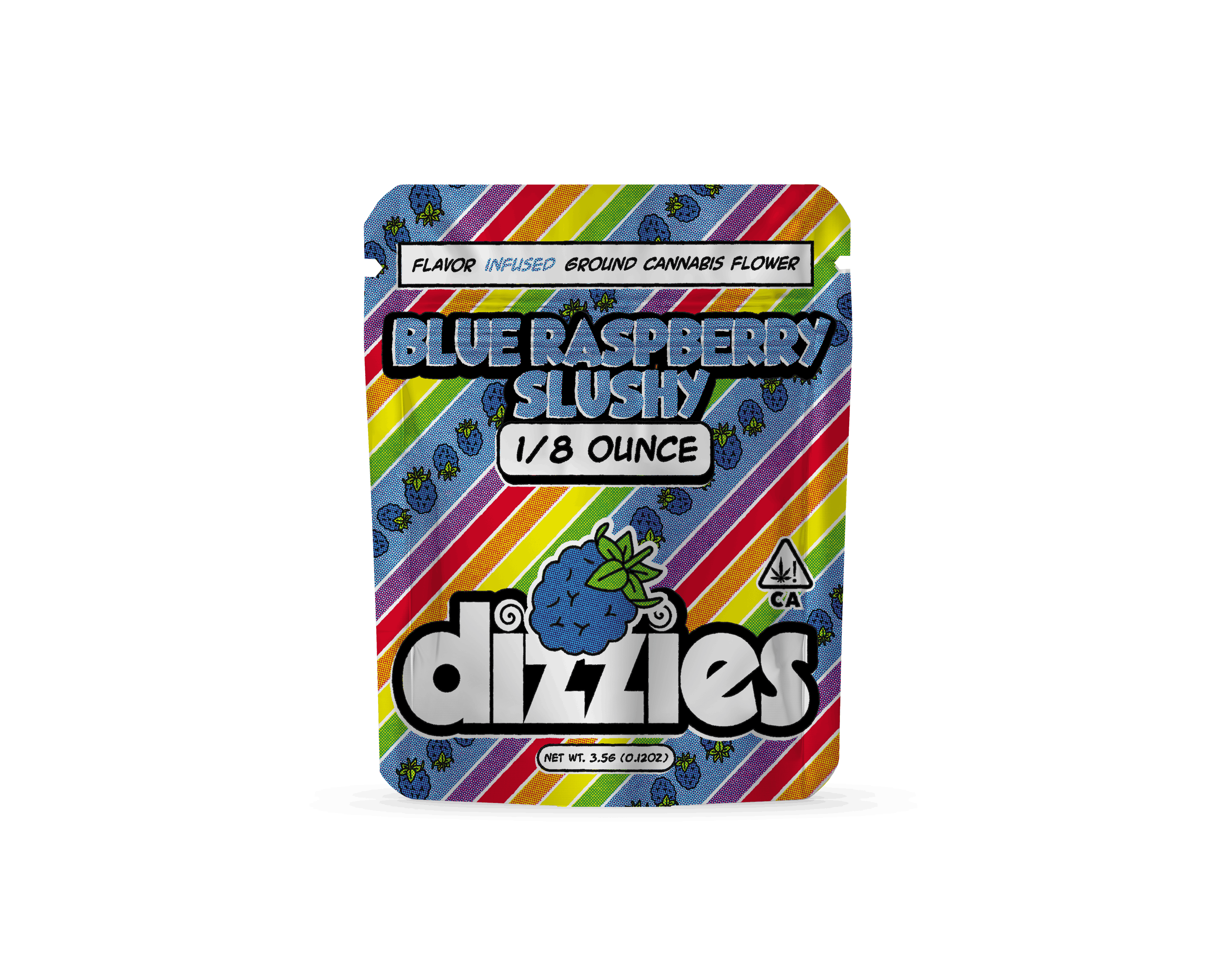 Dizzies Infused Ground Flower Blue Raspberry Slushy 3.5g - Dizzies