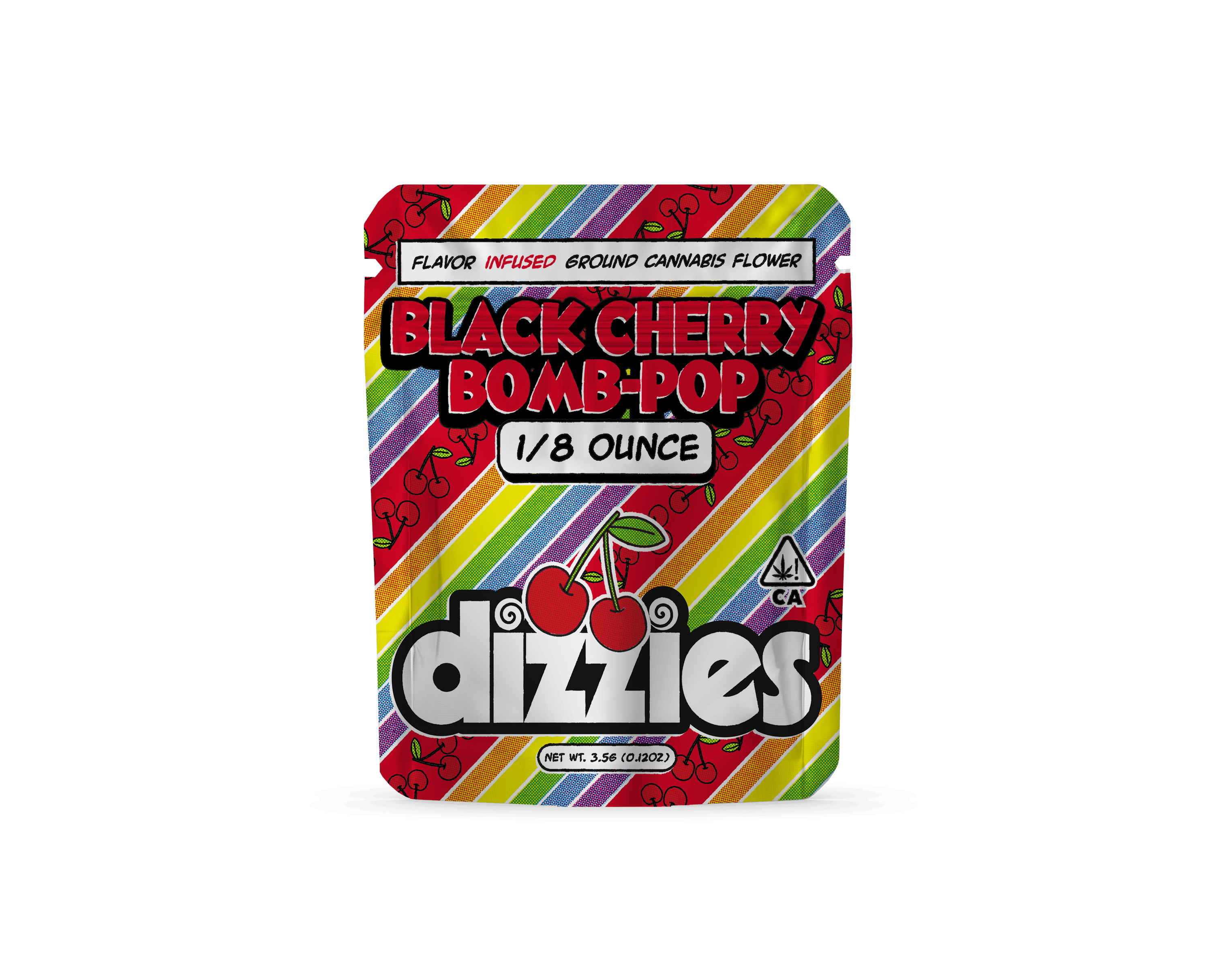Dizzies Infused Ground Flower Black Cherry Bomb-Pop 3.5g - Dizzies