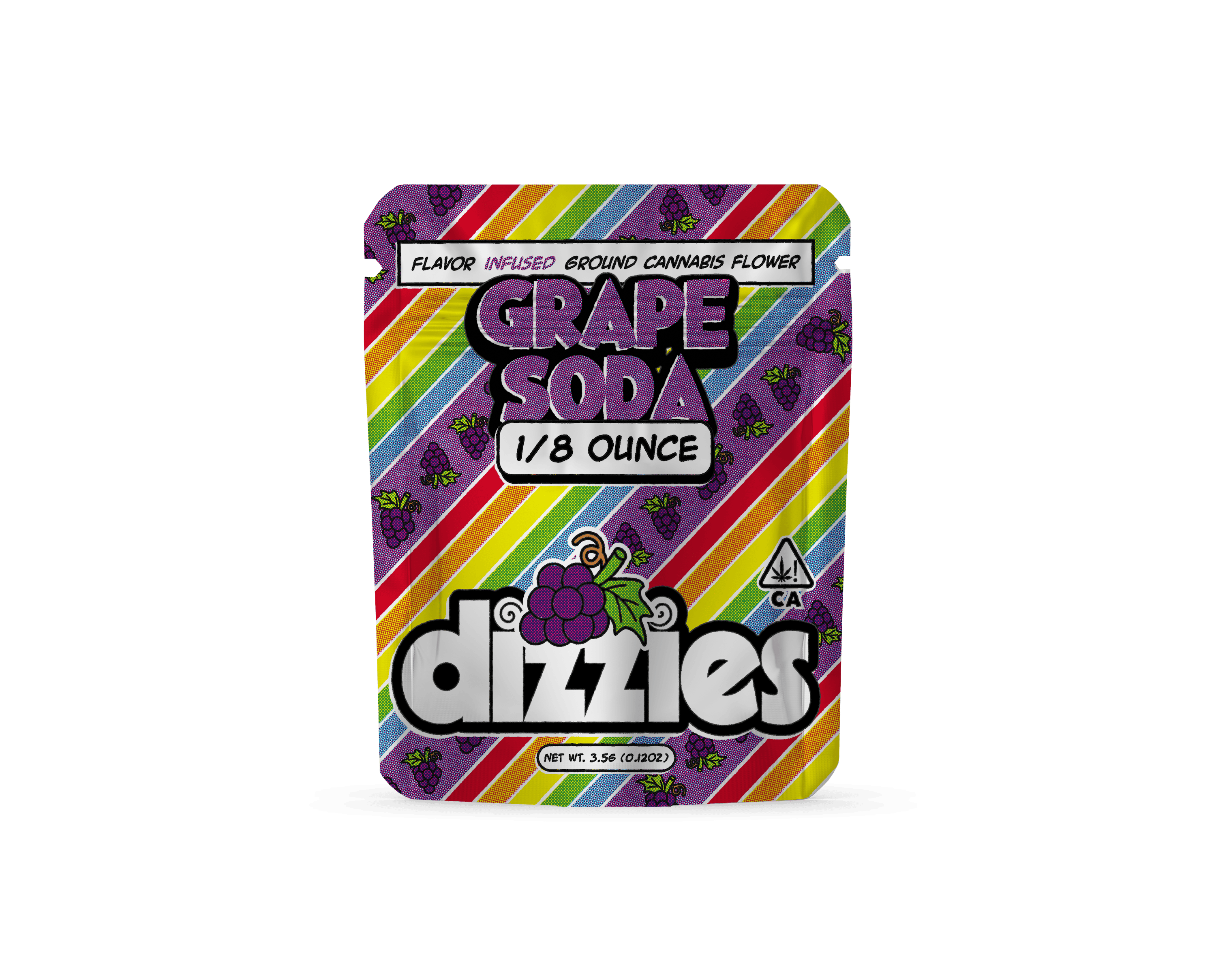 Dizzies Infused Ground Flower Grape Soda 3.5g - Dizzies