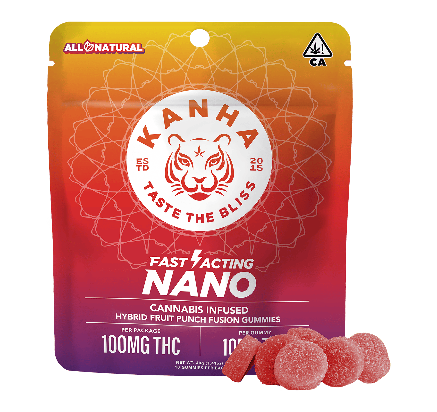 KANHA | NANO | Fruit Punch Fusion | Hybrid | 100mg THC | 10-pack - KANHA