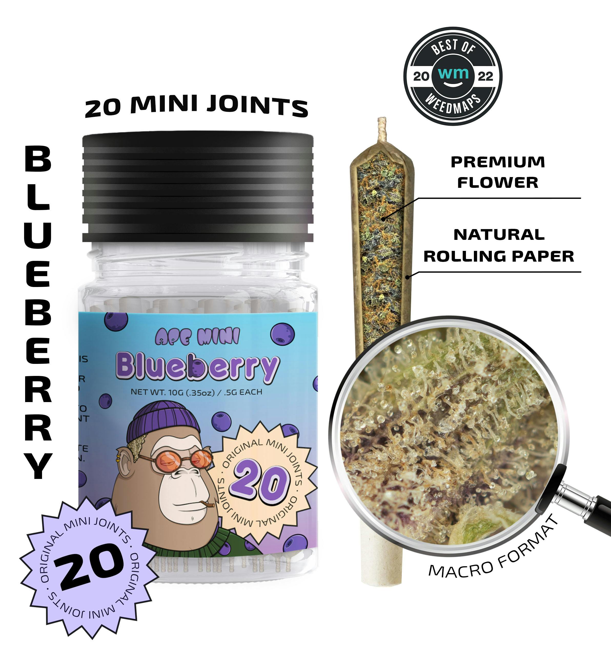 Blueberry — 20 original mini joints (10g | 0.5g each) - APE Premium ...