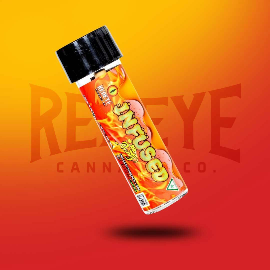 Redeye Cannabis: INFUSED Red Runtz Pre-roll 3PK 1.8G - Redeye Cannabis