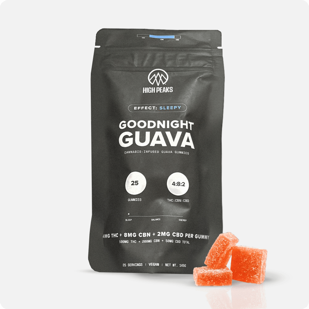 Goodnight Guava Gummies | 25-Pack | 100mg THC | 200mg CBN - High Peaks