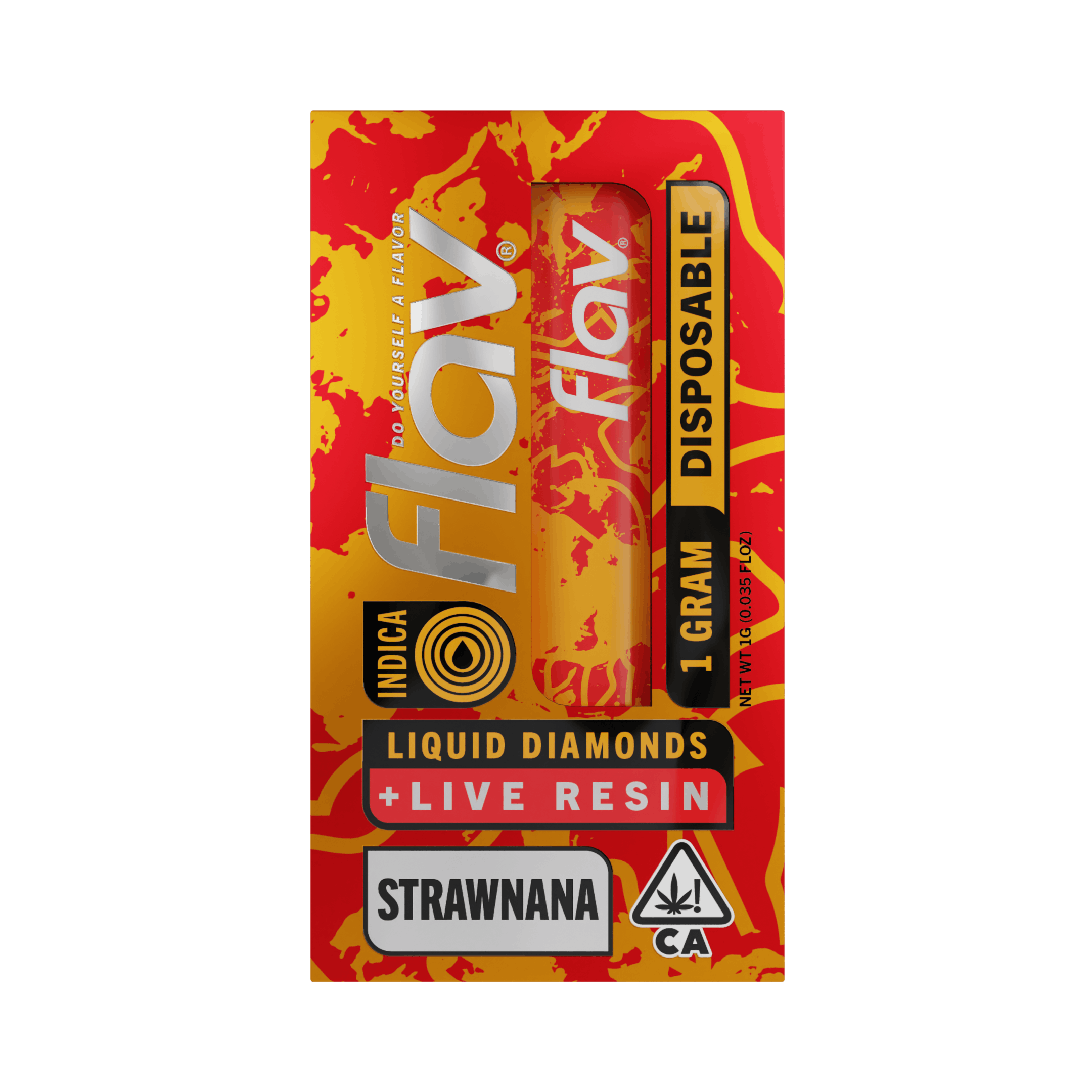 Vape - Disposable - 1.0g - Live Resin - Strawnana - Indica - Flav