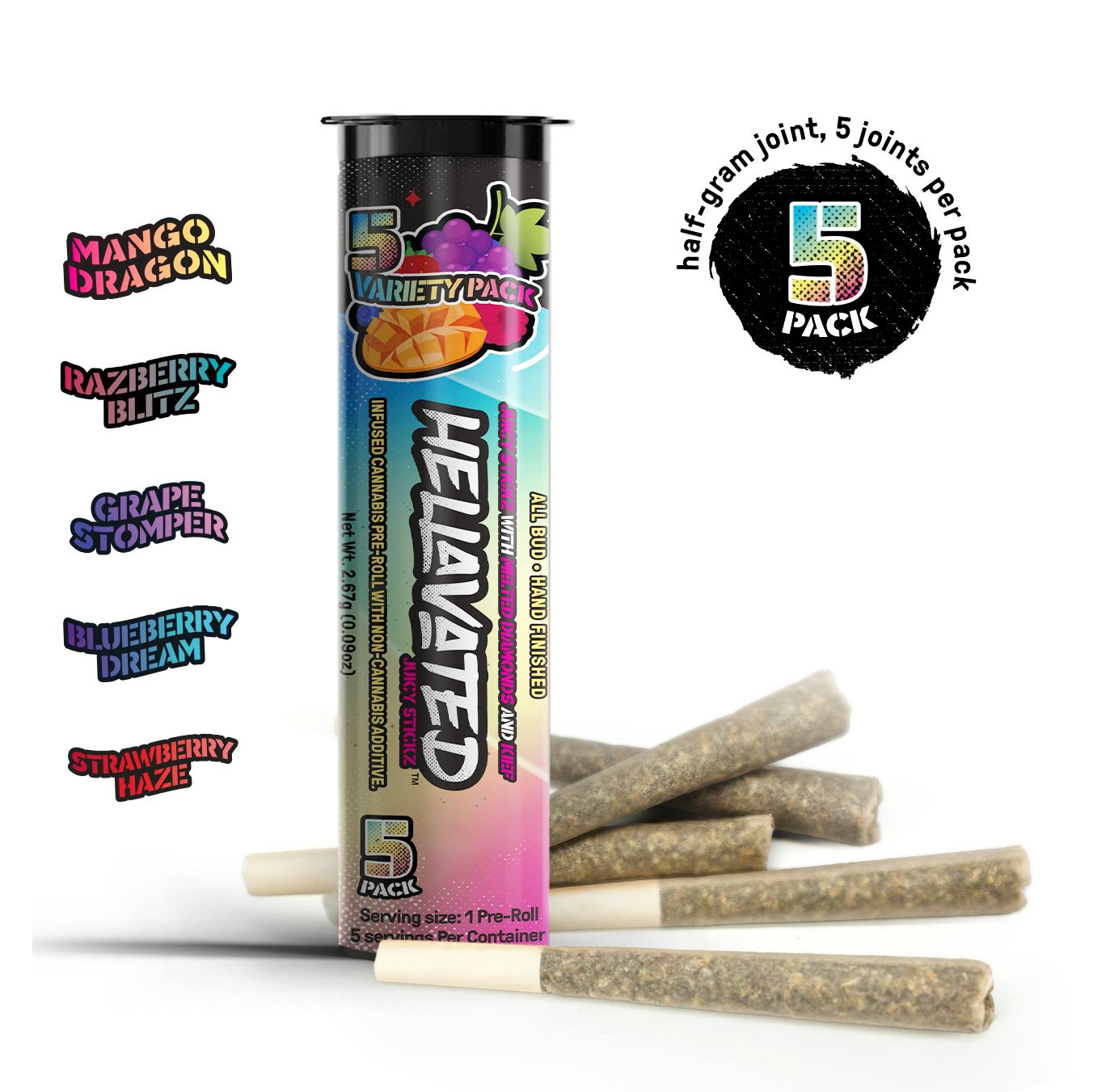 Variety Juicy Stickz 5pk - Hellavated