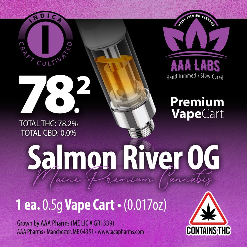 Salmon River OG - Cured Resin Vape Cart - AAA Pharms
