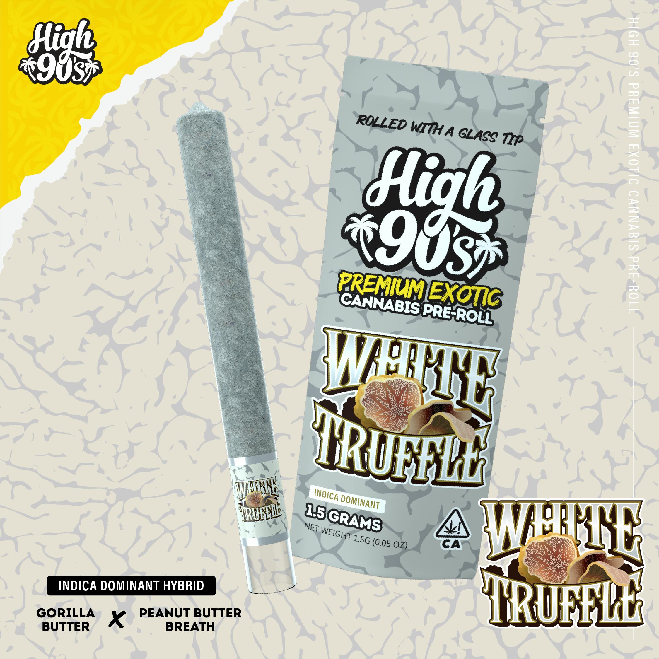 High 90s : White Truffle 1.5g High Roller Pre-Roll - HIGH 90s
